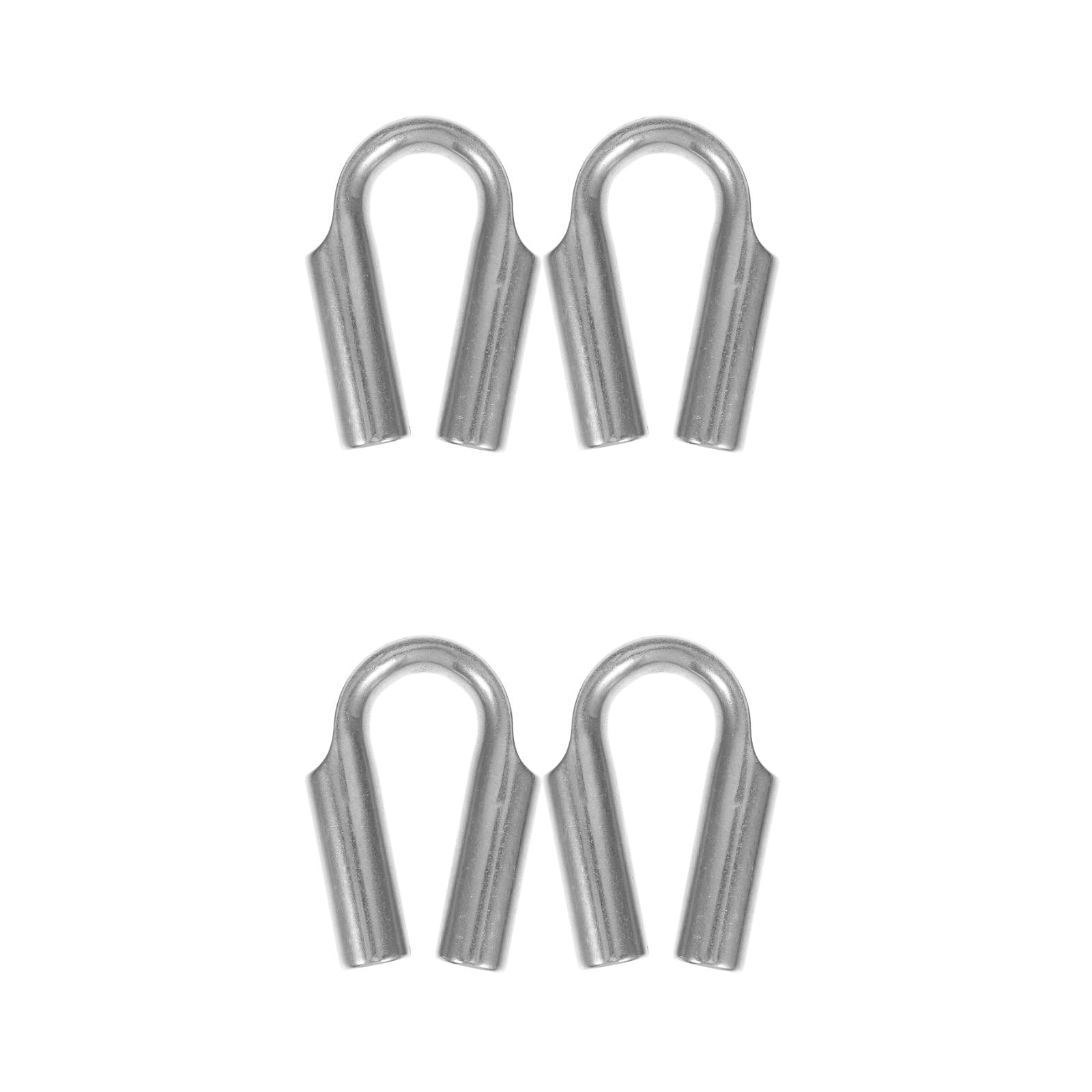 Raindrops 4 pcs Stainless Steel Rope Tube Thimble with Gusset Wire Rope ...