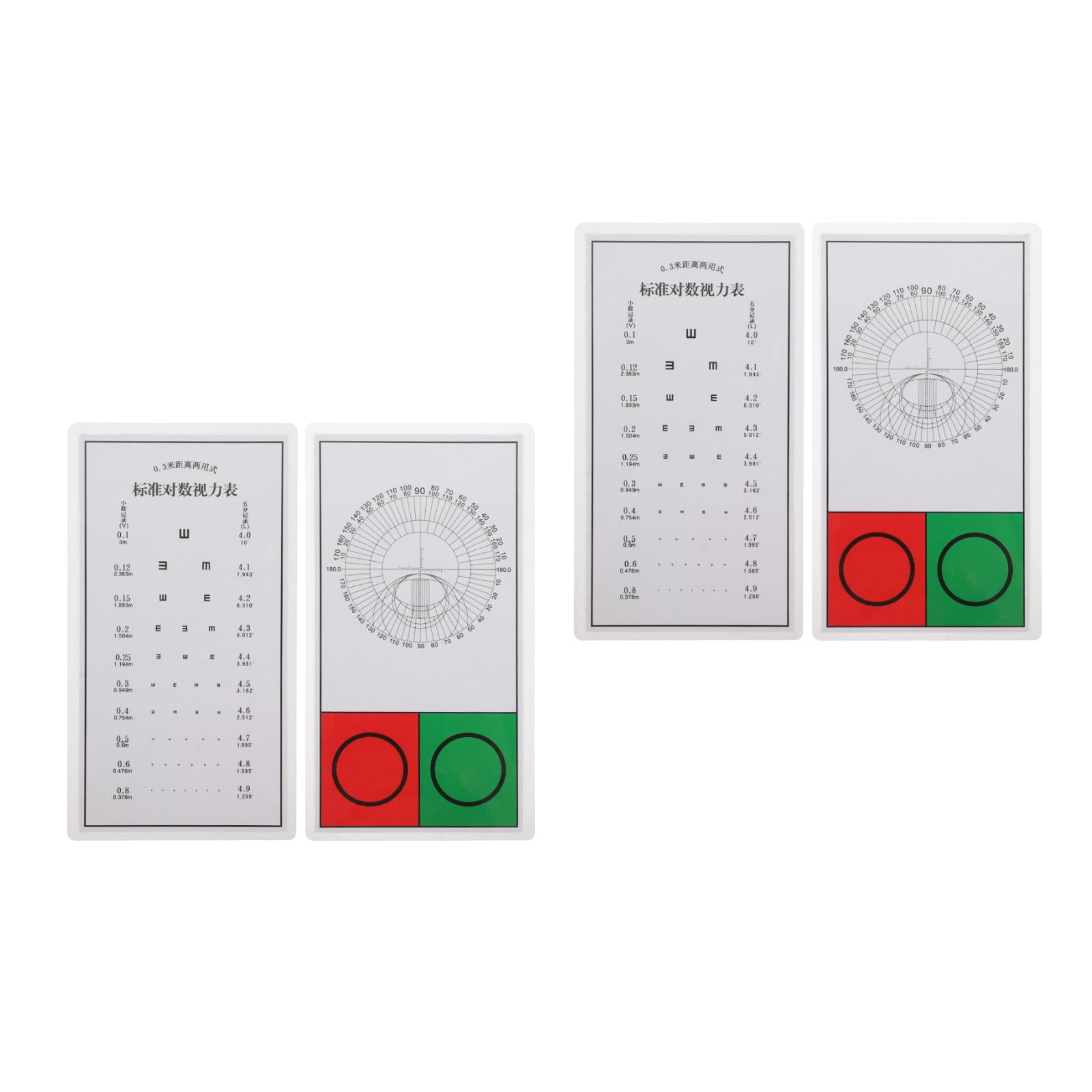 Raindrops 4 pcs Visual Exam Chart Children Adults Visual Testing Chart ...