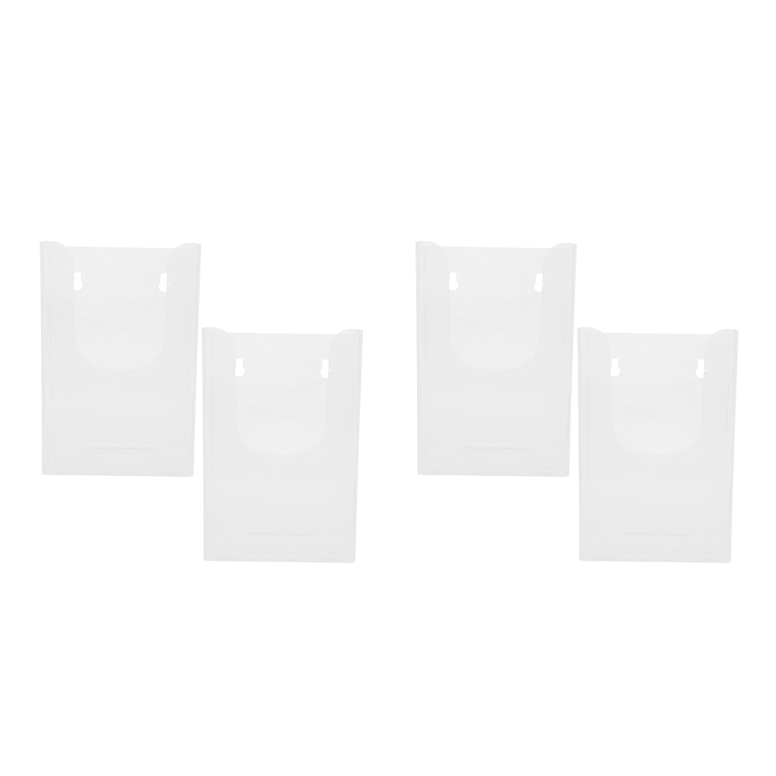 Raindrops Hemoton 4 pcs Clear Acrylic Wall Mount Brochure Holder Clear ...