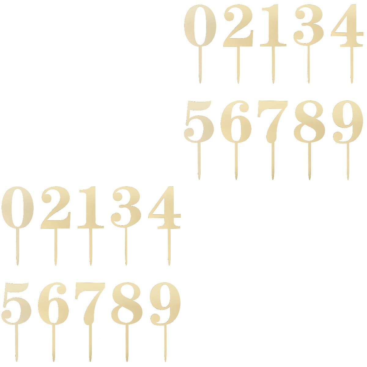 Raindrops 40 Pcs Cake Toppers 0-9 Number Cake Topper Acrylic Cake ...