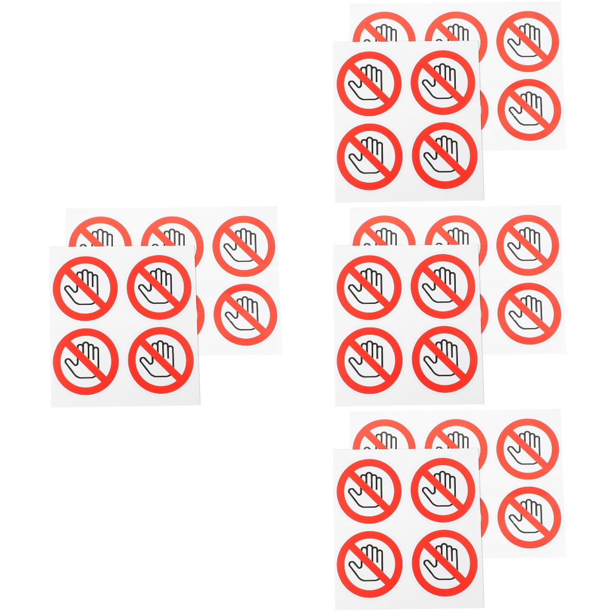 Raindrops 40 Pcs Do Not Touch Warning Signs Removable Self Adhesive ...