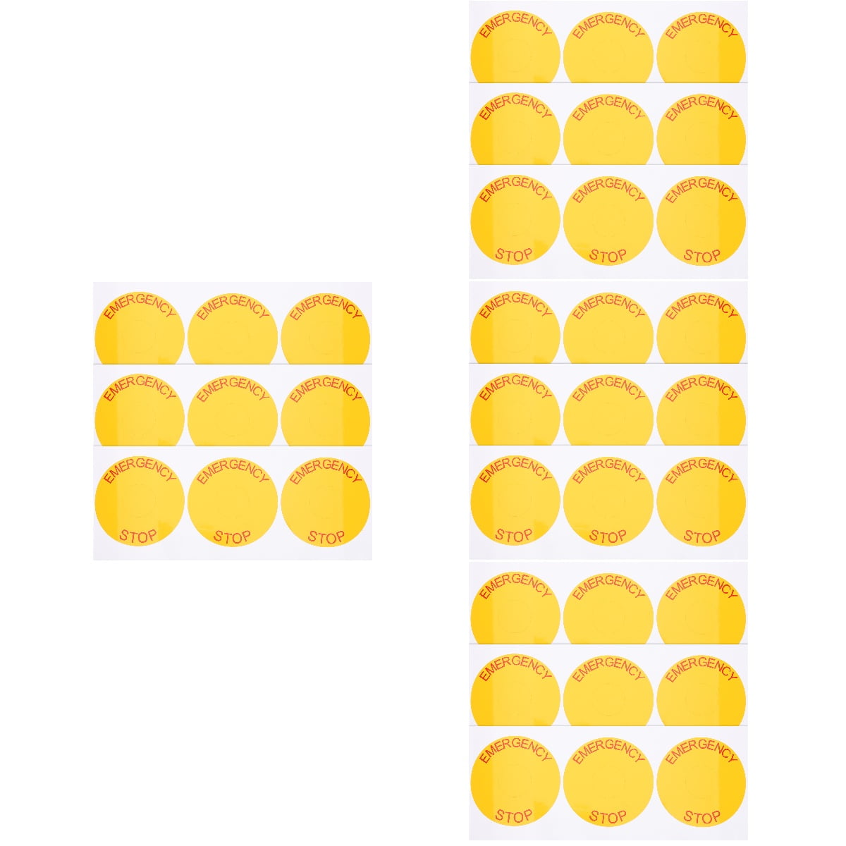 Raindrops 40 Pcs Emergency Stop Sign Stickers Industrial Machinery ...