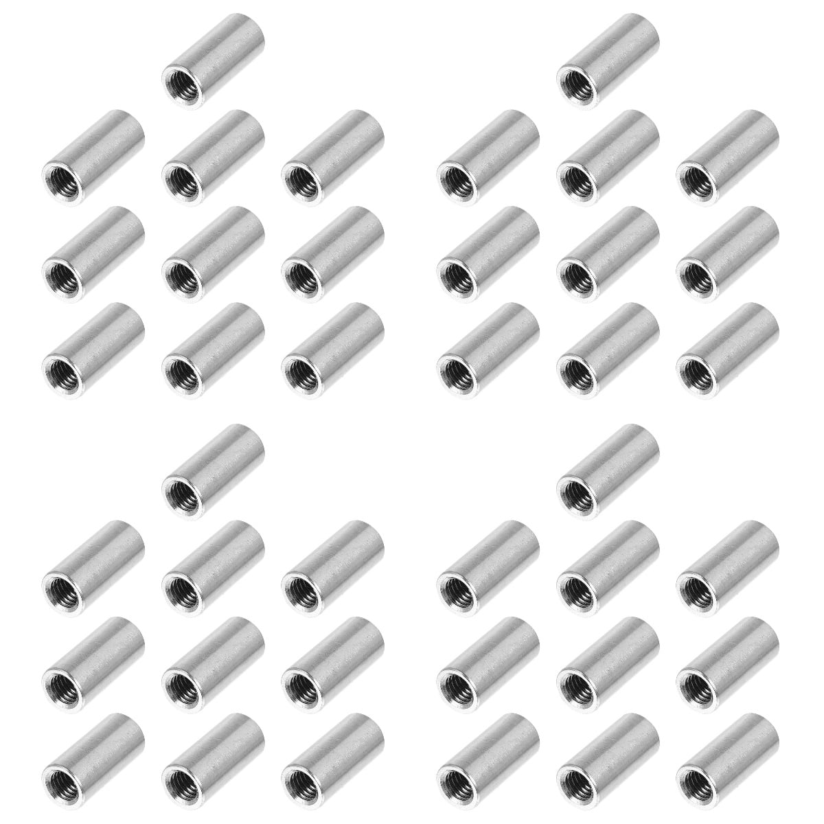 Raindrops 40 Pcs Round Connector Nuts Stainless Steel Coupling Nuts Rod ...