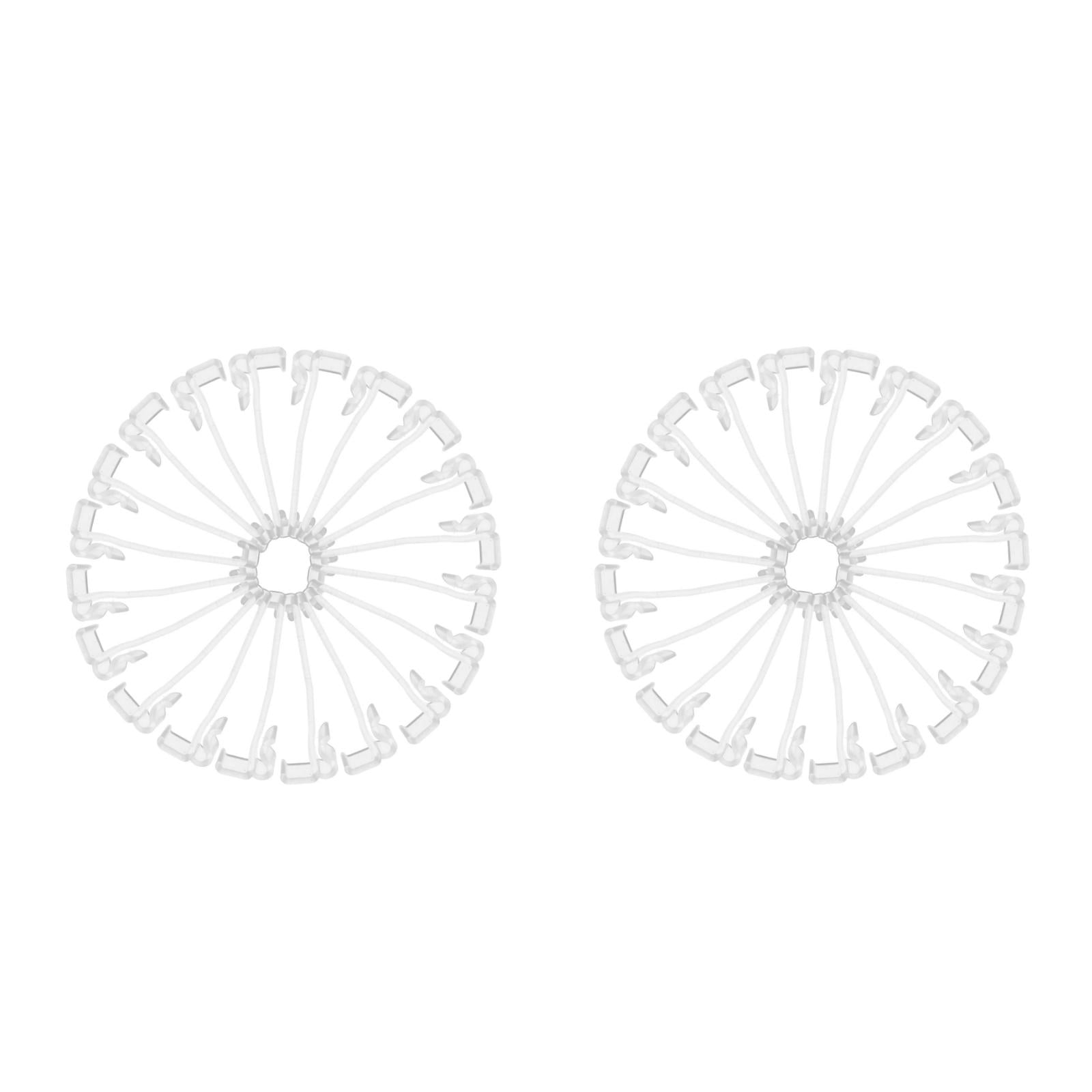 Raindrops 40 Pcs Valance Clips Clear Plastic Window Blinds Hidden Clip ...