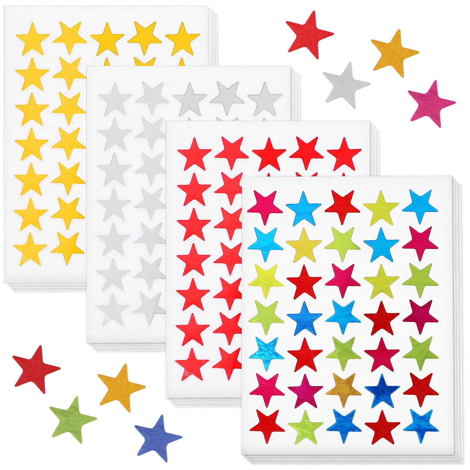 Raindrops Adorable Star Stickers for Kids Made of Paper Assorted Colors ...