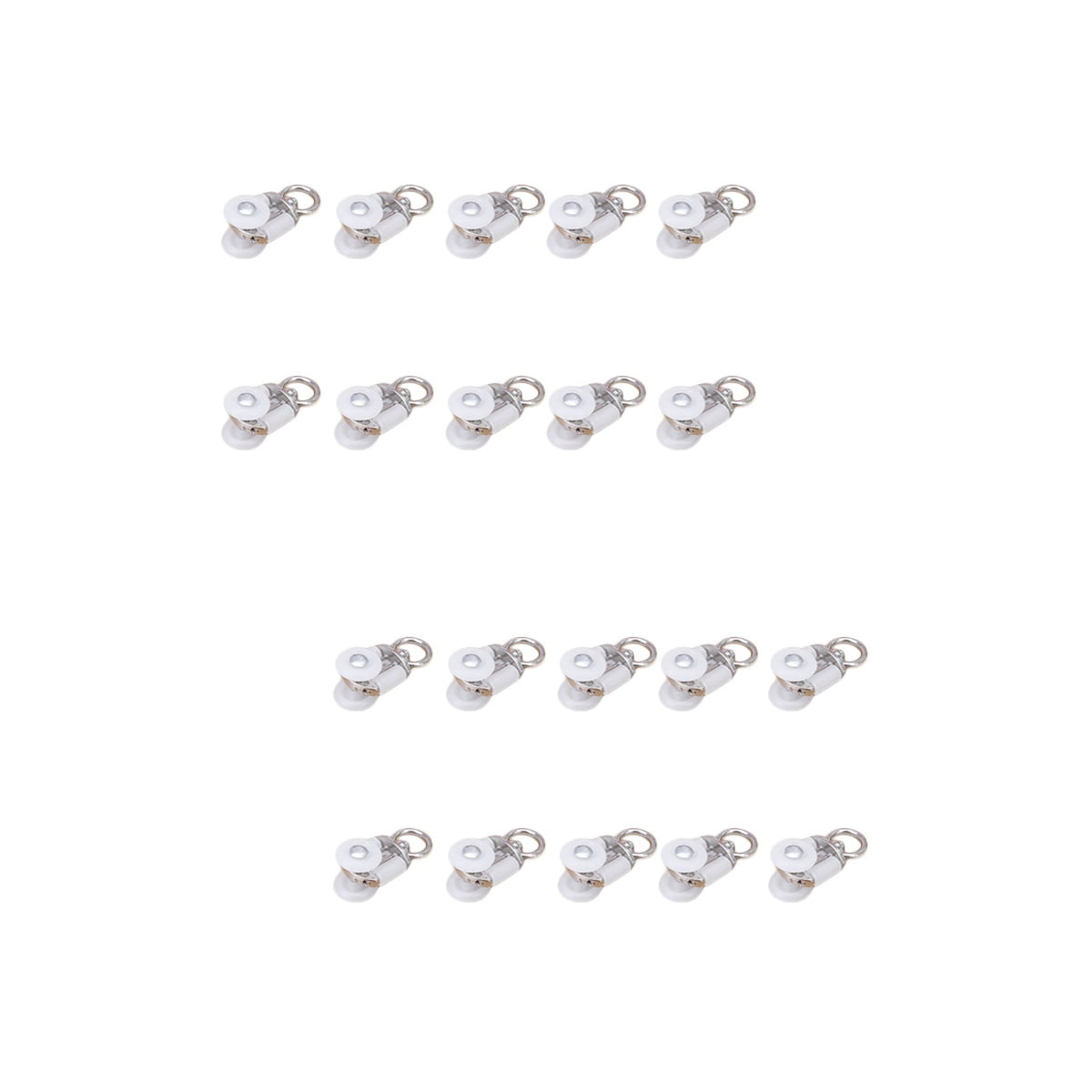 Raindrops 40 pcs Hook Rod Rollers Plastic Curtain Rail Track Wheels for ...