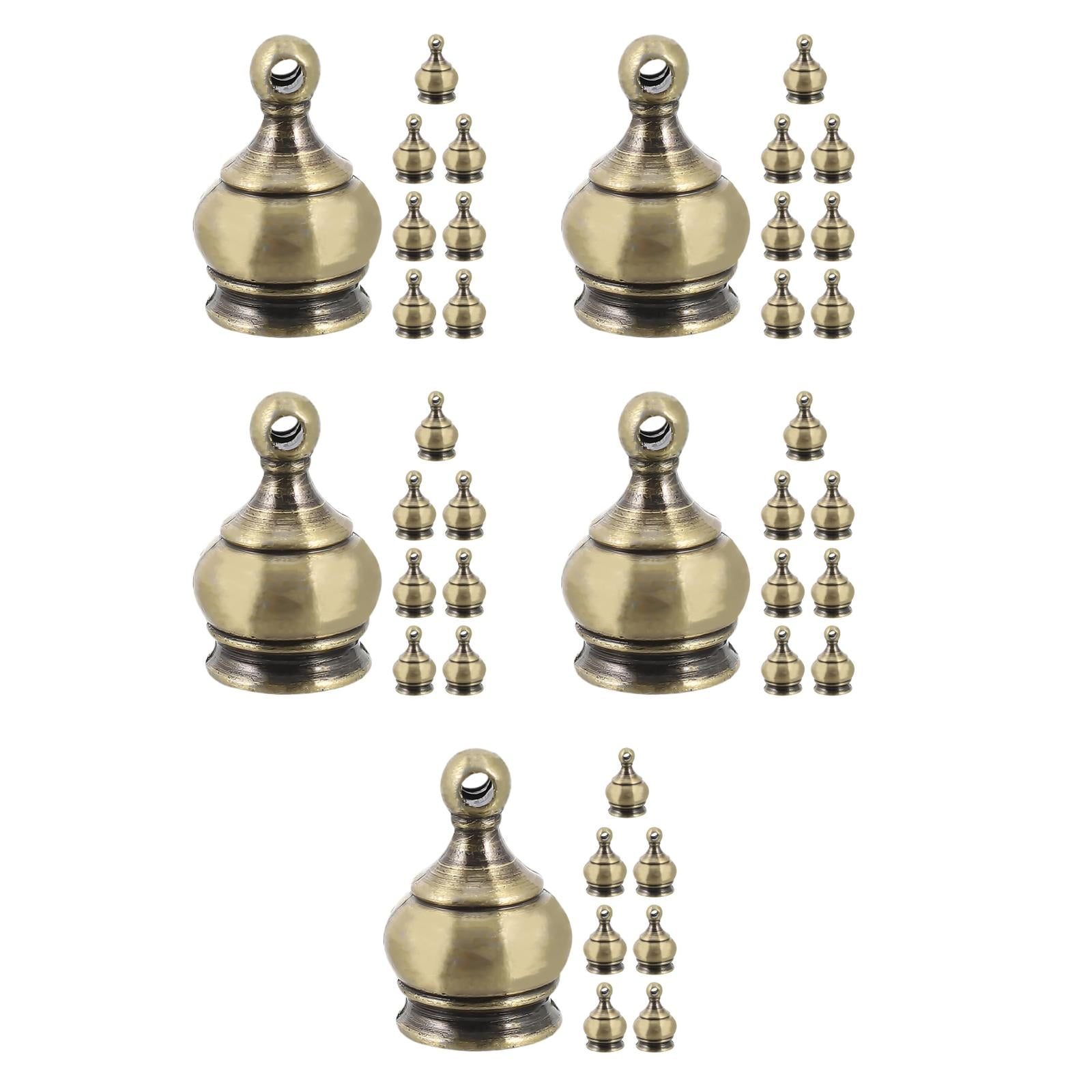 Raindrops 40 pcs Lamp Finial Cap Knob Brass Decorative Screw Topper For ...