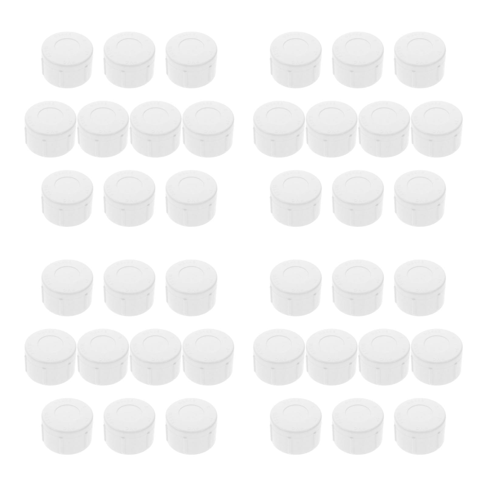 Raindrops 40 pcs Plastic Hose End Cap White Pvc Female Threaded Pipe ...