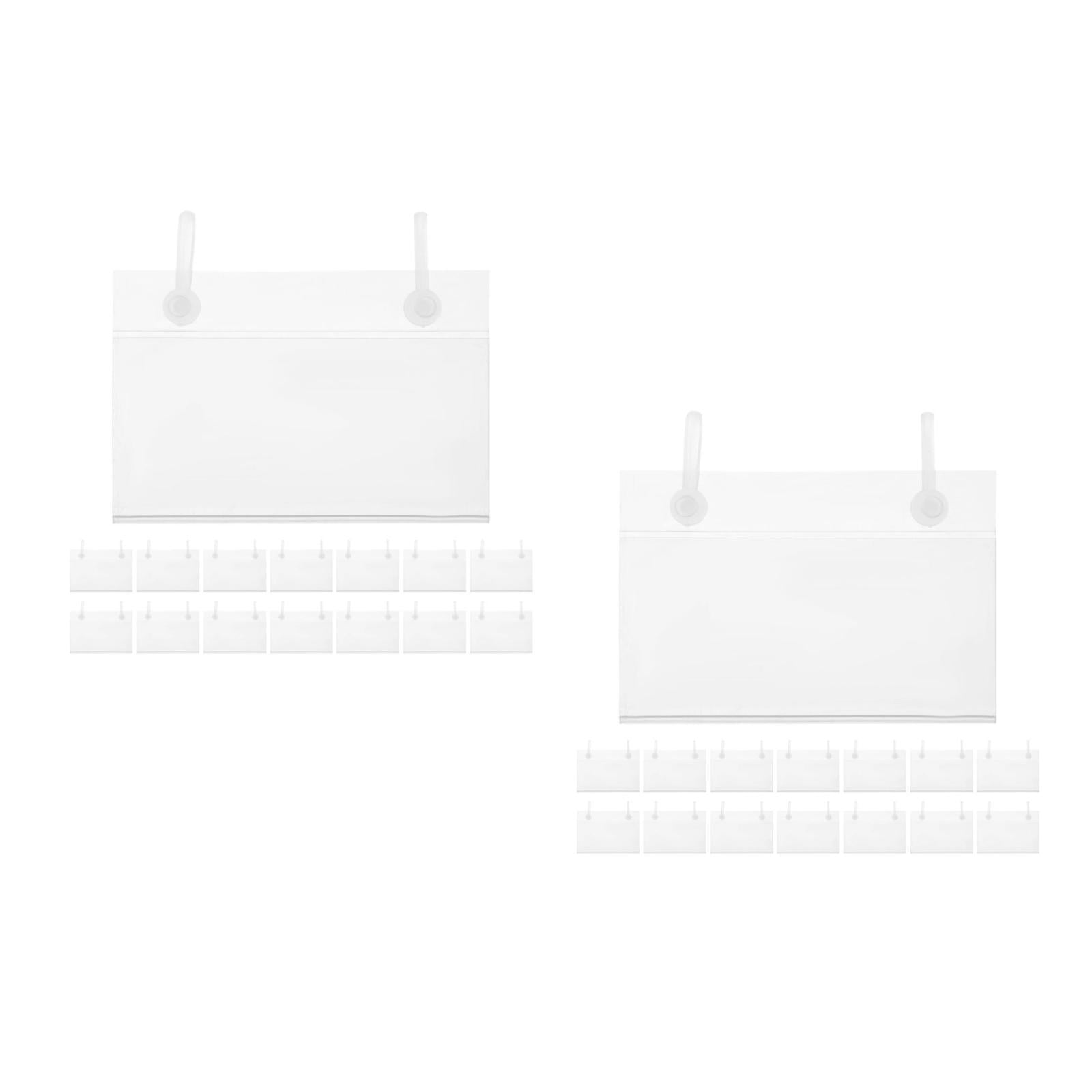 Raindrops 40 pcs Plastic Label Holders Clear Price Tag Clips with ...