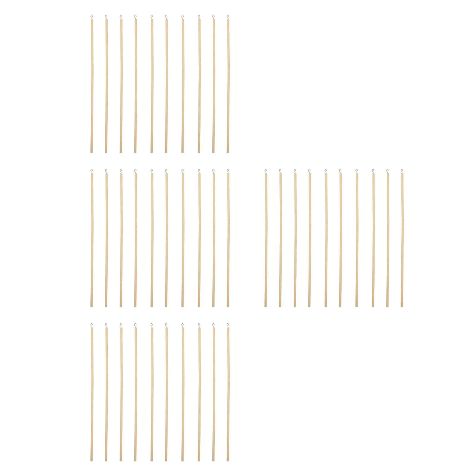 Raindrops 40 pcs Wooden Craft Rods with Opening Hook For Diy Wood ...