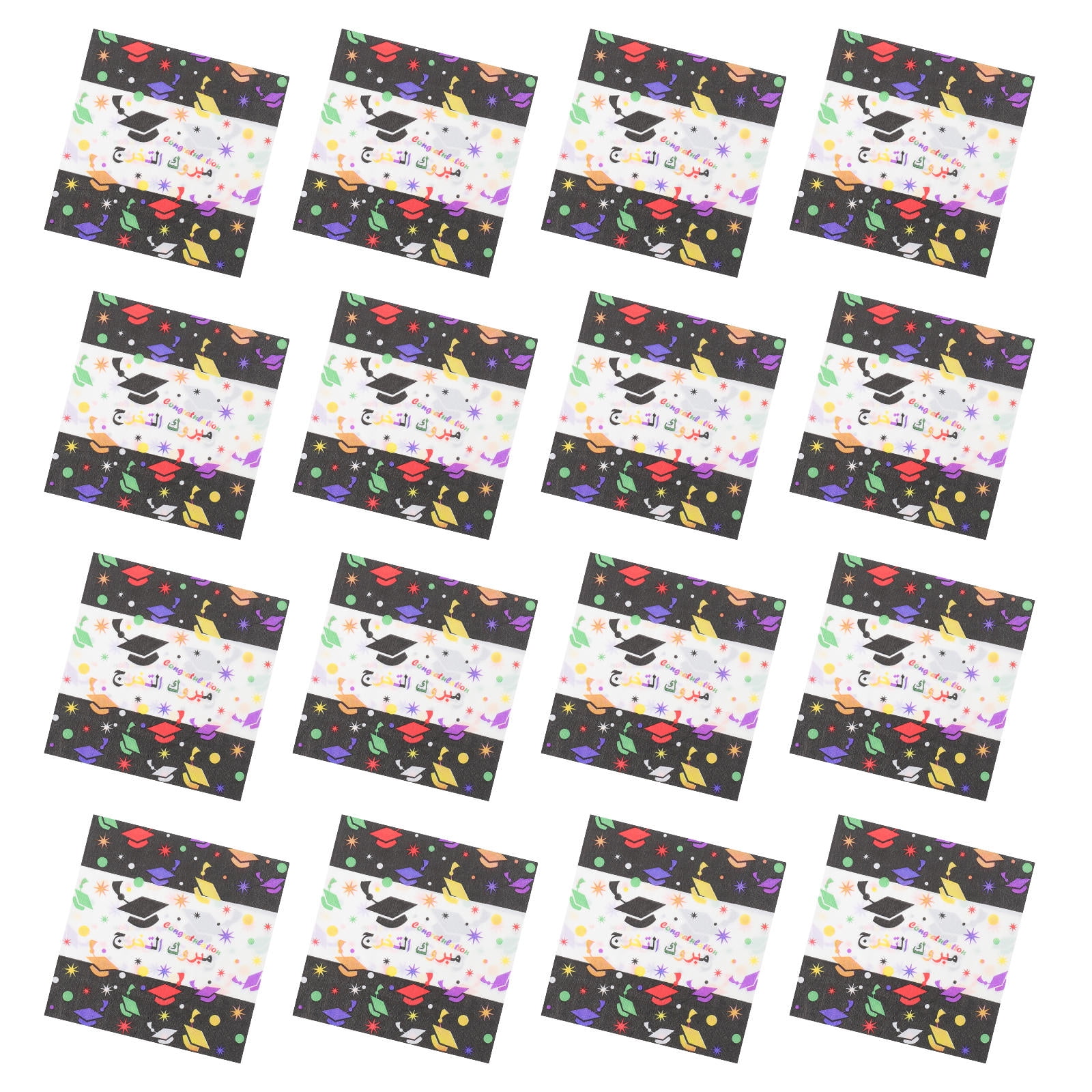 Raindrops 40Pcs Assorted Color Printed Graduation Napkins Paper Tissues ...