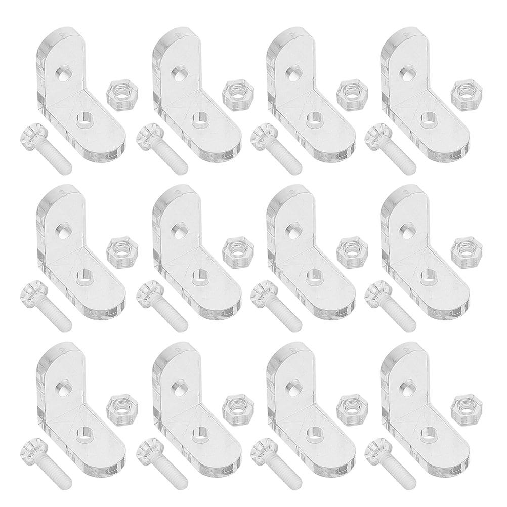 Raindrops transparent acrylic l-shaped brackets 40pcs clear corner ...