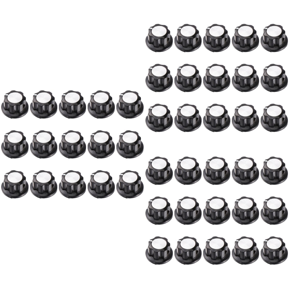 Raindrops 45 pcs Potentiometer Knob Kit Rotary Knobs Caps Kit Knurled Shaft Bakelite Knob ...