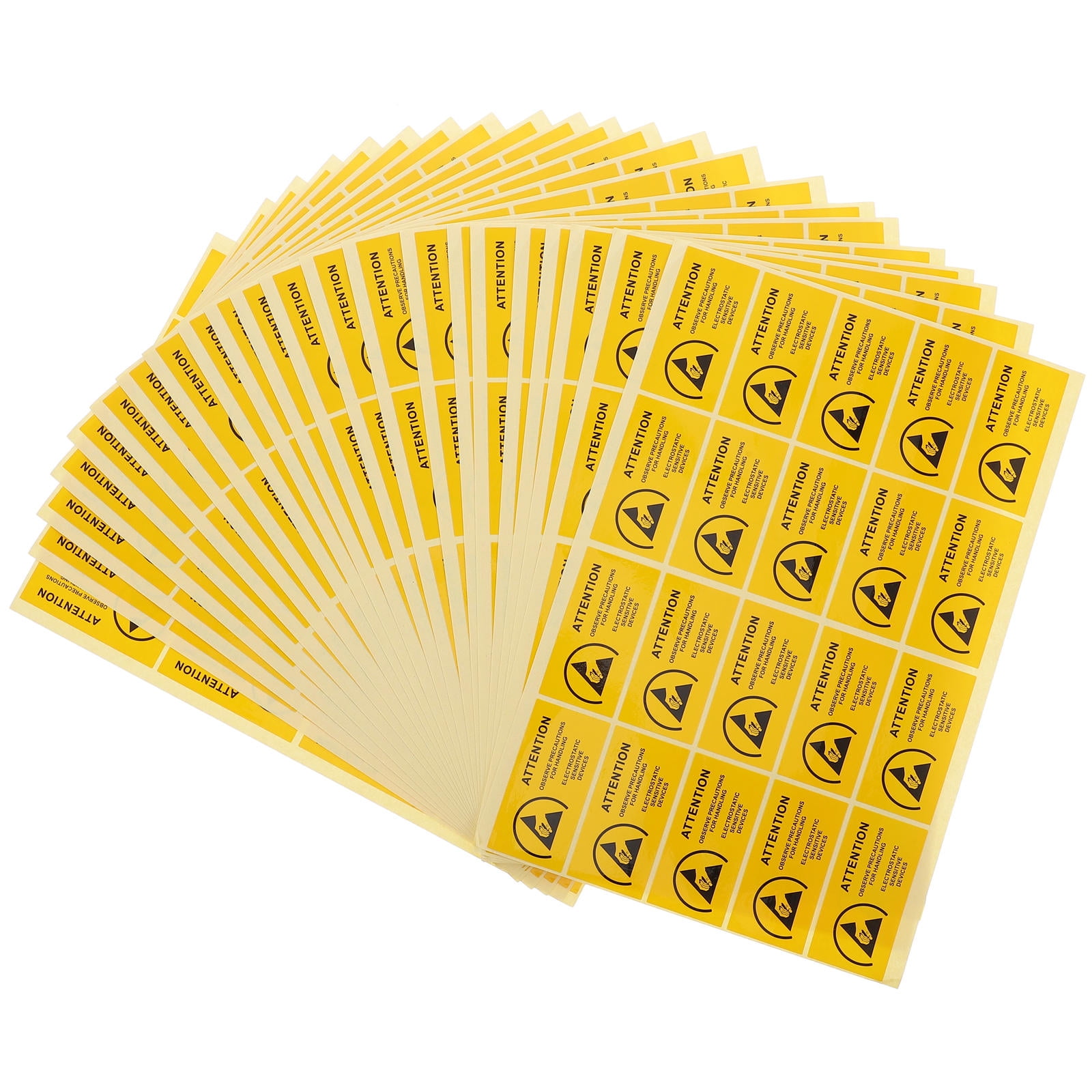 Raindrops 450pcs Yellow Static Sensitive Warning Sign Stickers for ...