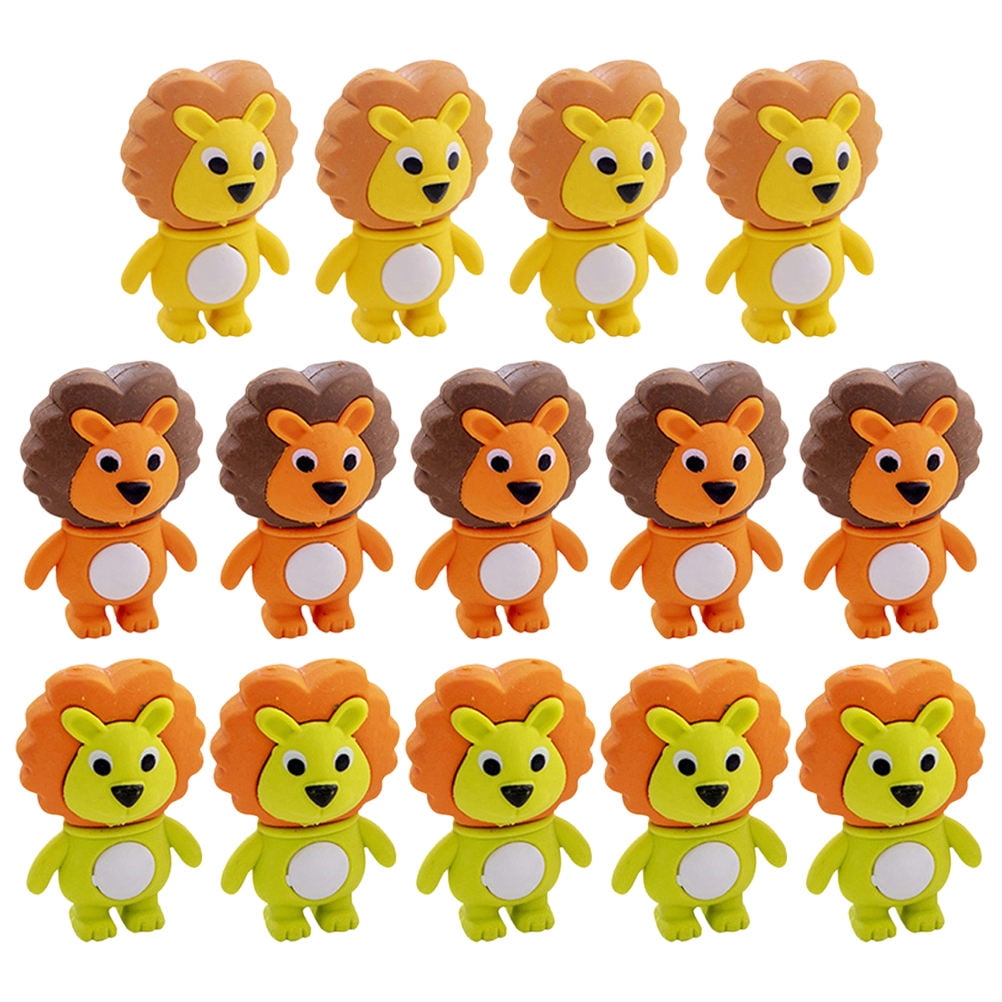 Raindrops 48 Pcs 3d Lion Eraser Little Shaped Erasers Mixed Color ...