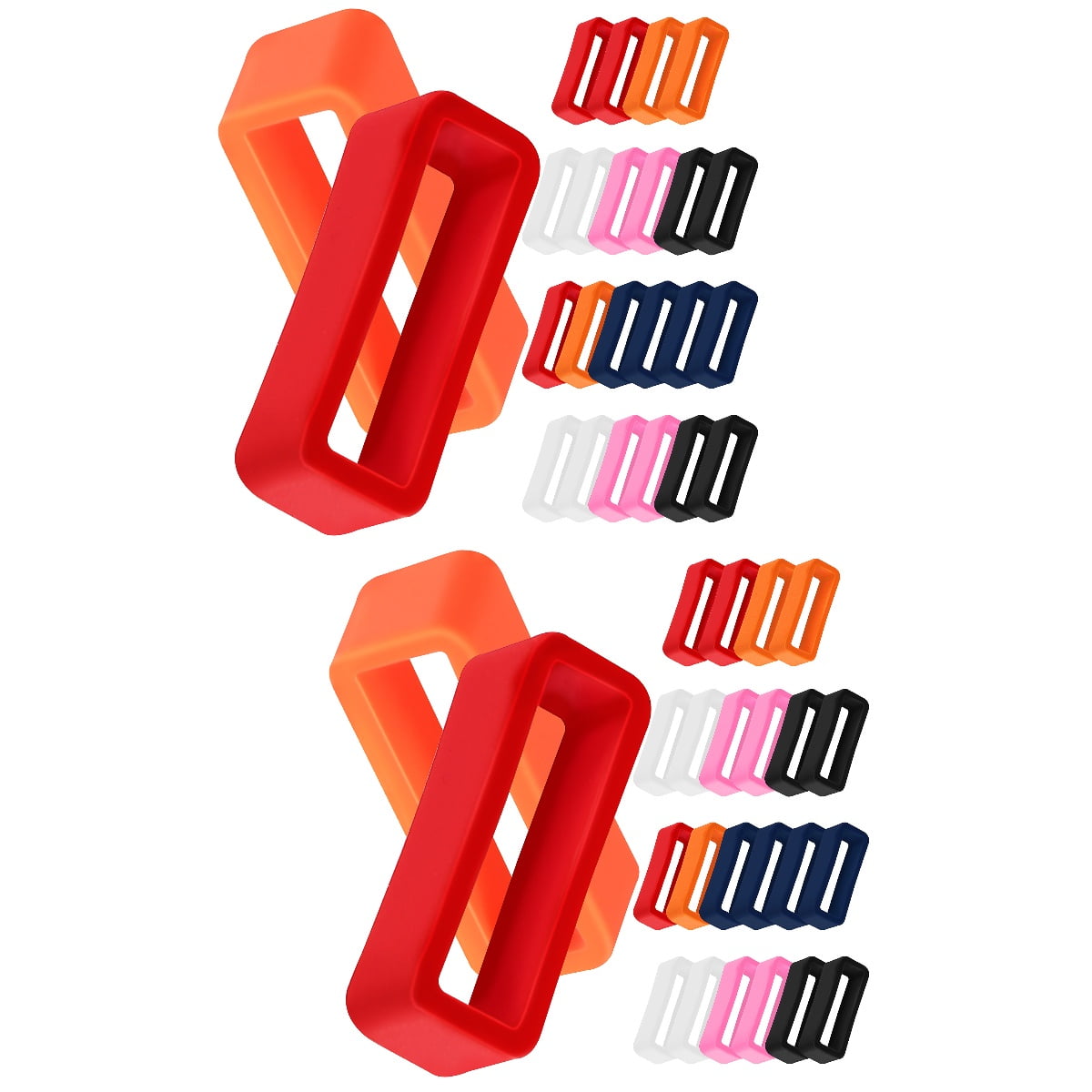 Raindrops 48 Pcs Silicone Watch Strap Loops Watch Strap Fastener Rings ...