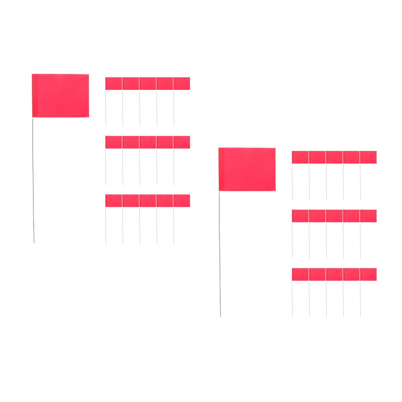 Raindrops 48 pcs Stainless Steel Stake Marking Flags for Industrial ...