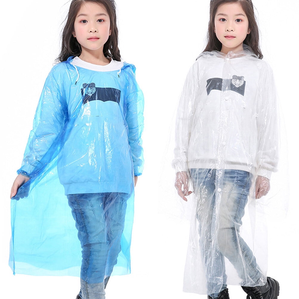 Raindrops 4Pcs Child Raincoat Hooded Waterproof for Outdoor Activities ...