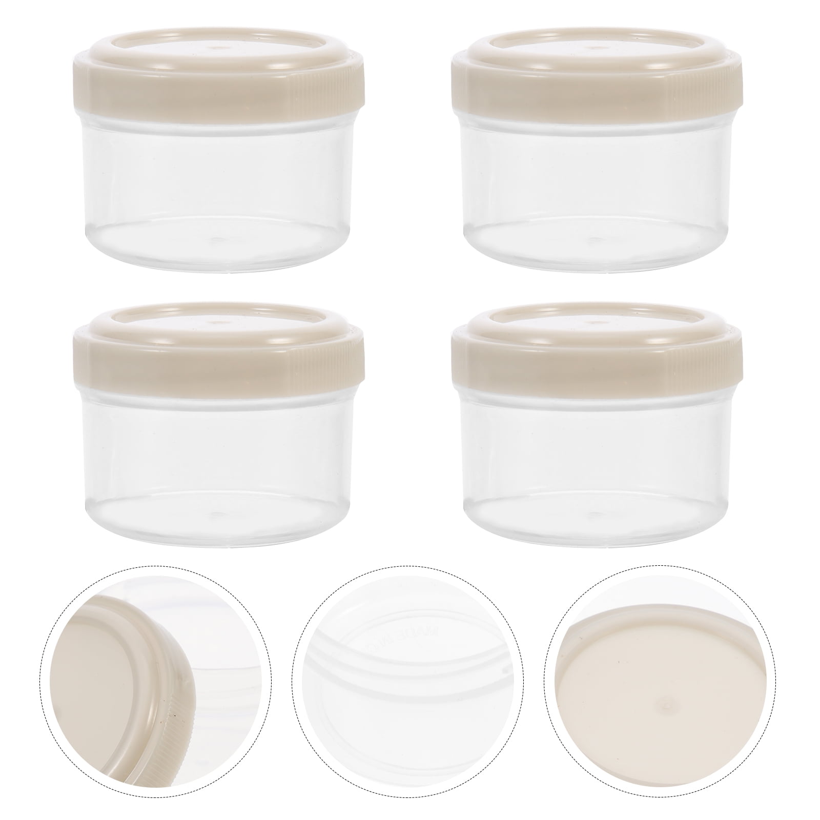 Raindrops 4Pcs Condiment Containers With Lids Wide Mouth Plastic ...