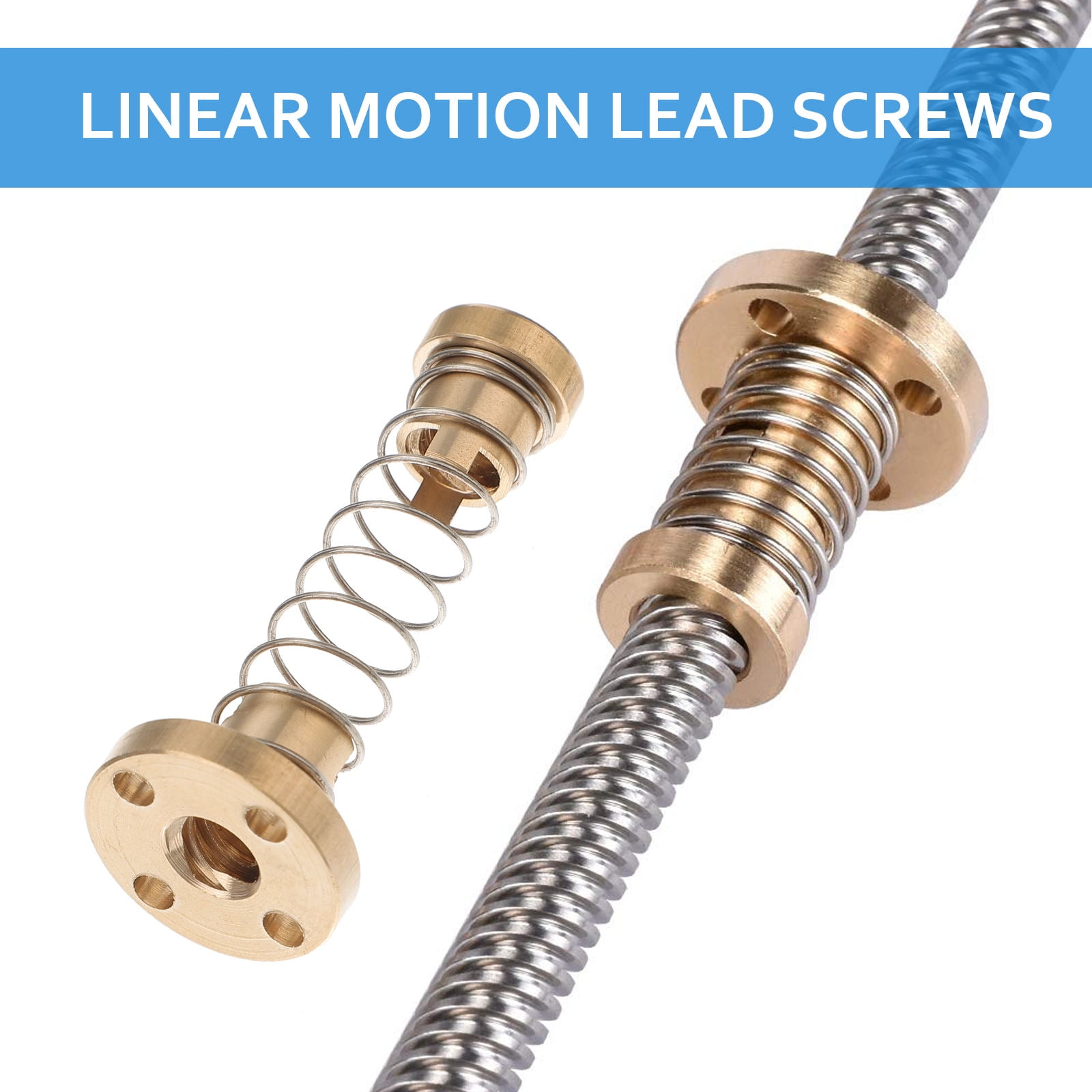 Raindrops 4Pcs Golden Copper Anti Backlash Spring Loaded Nut for 3D ...