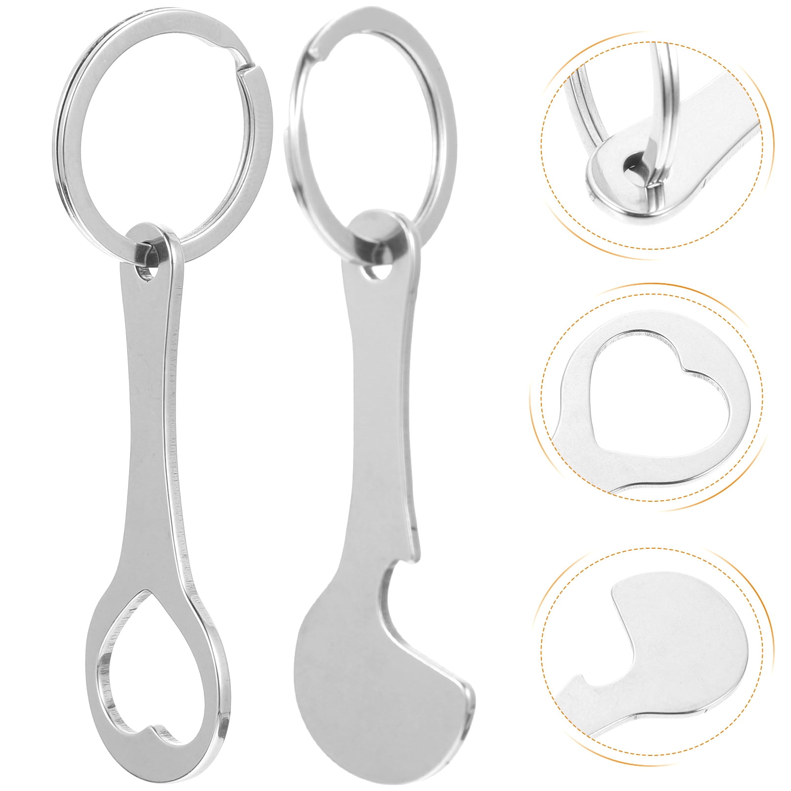 Raindrops 4Pcs Metal Trolley Token Key Rings Silver Shopping Cart ...