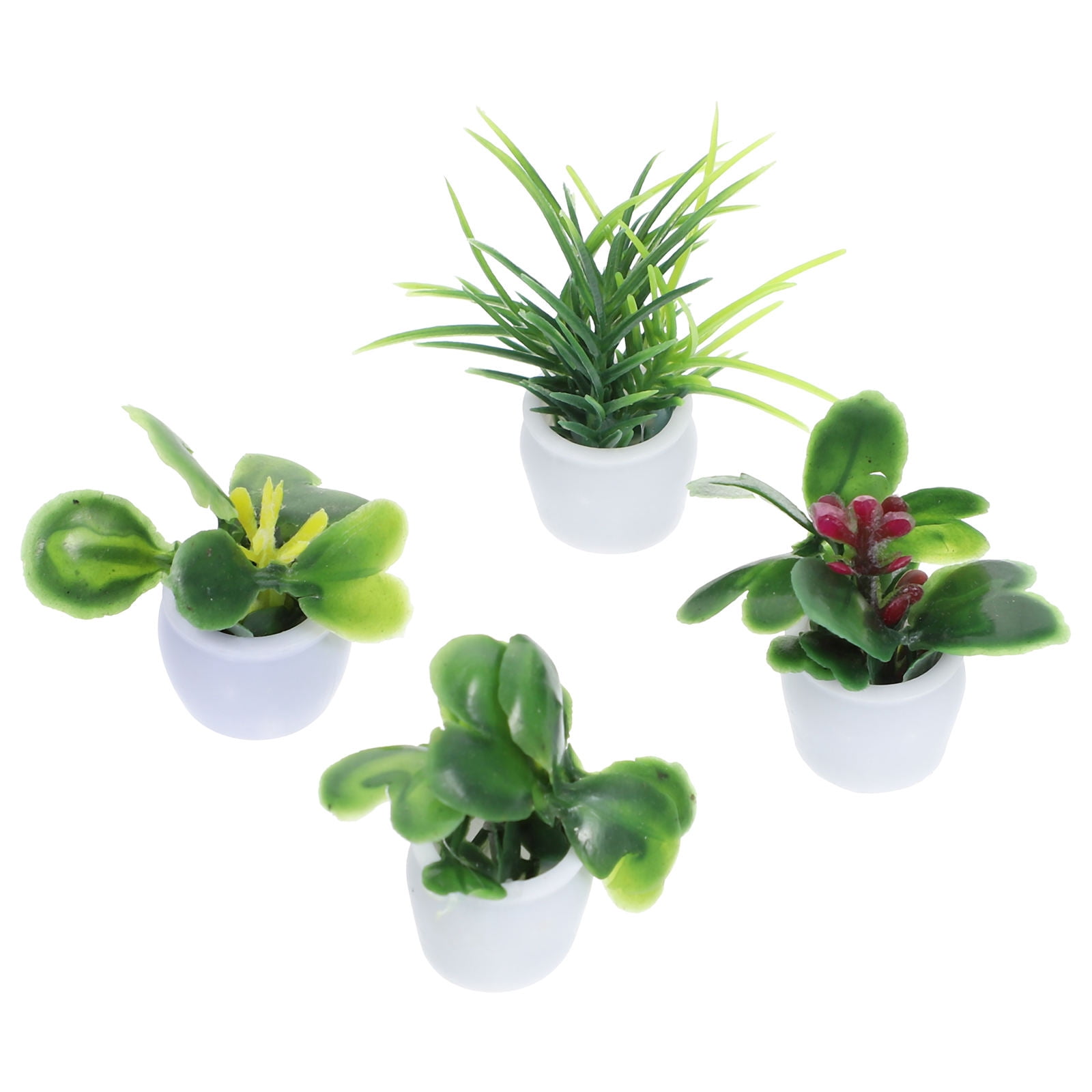 Raindrops 4Pcs Mini House Miniature Plant Models Miniature Models For ...