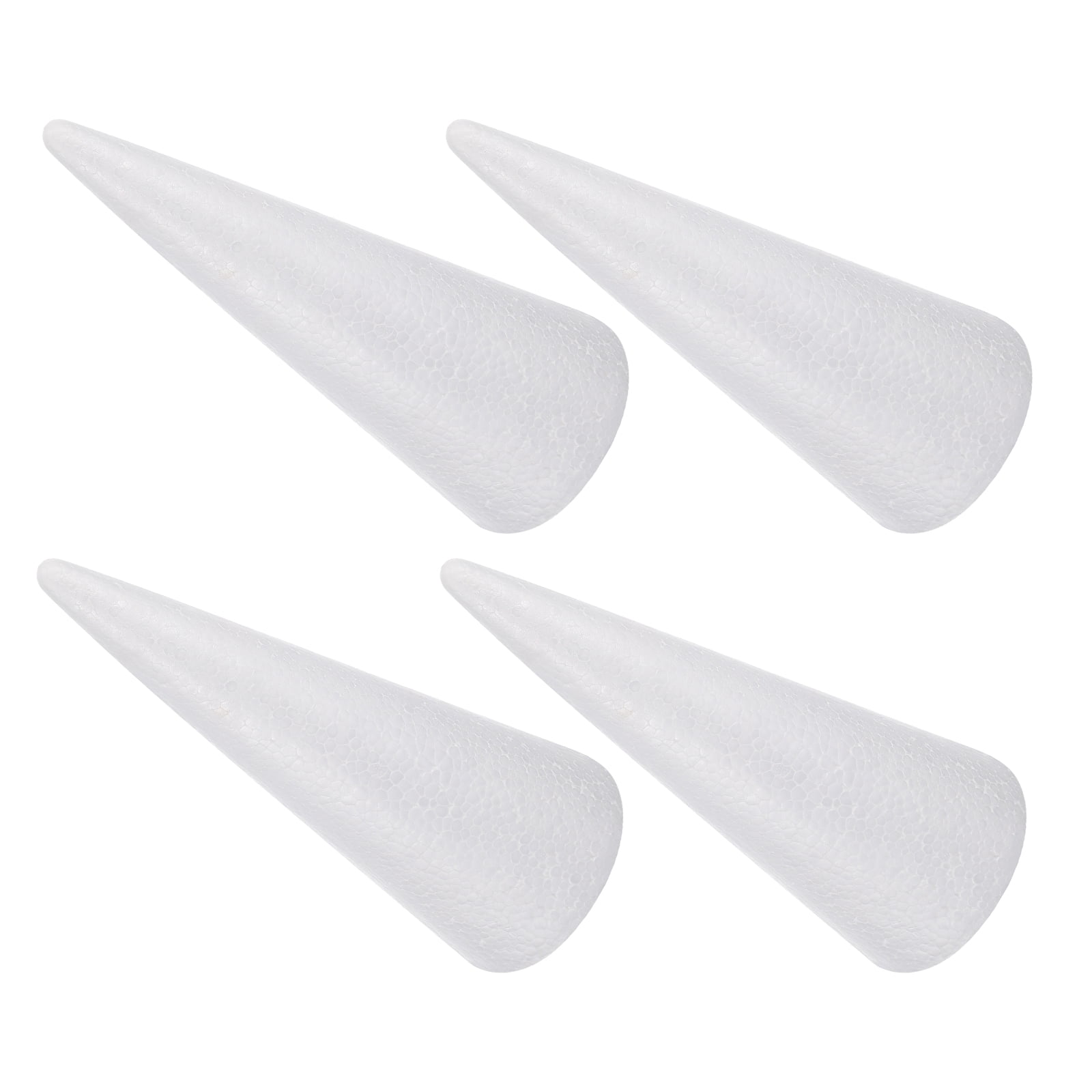 Raindrops 4Pcs White Foam Cones for Crafts Polystyrene Cone Shapes ...