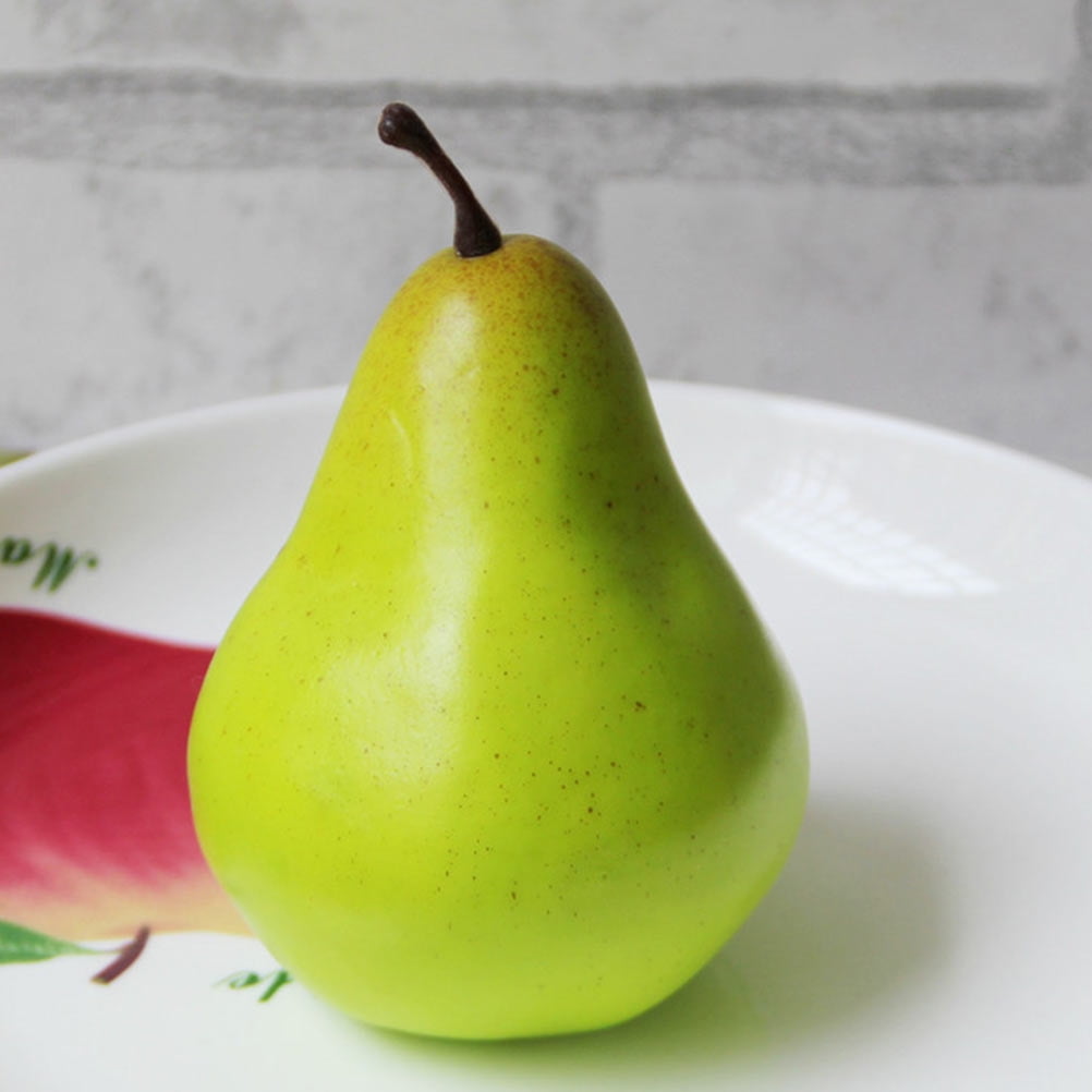 Raindrops 4Pcs Simulated Fruit Pear-shaped Realistic Home Decoration ...