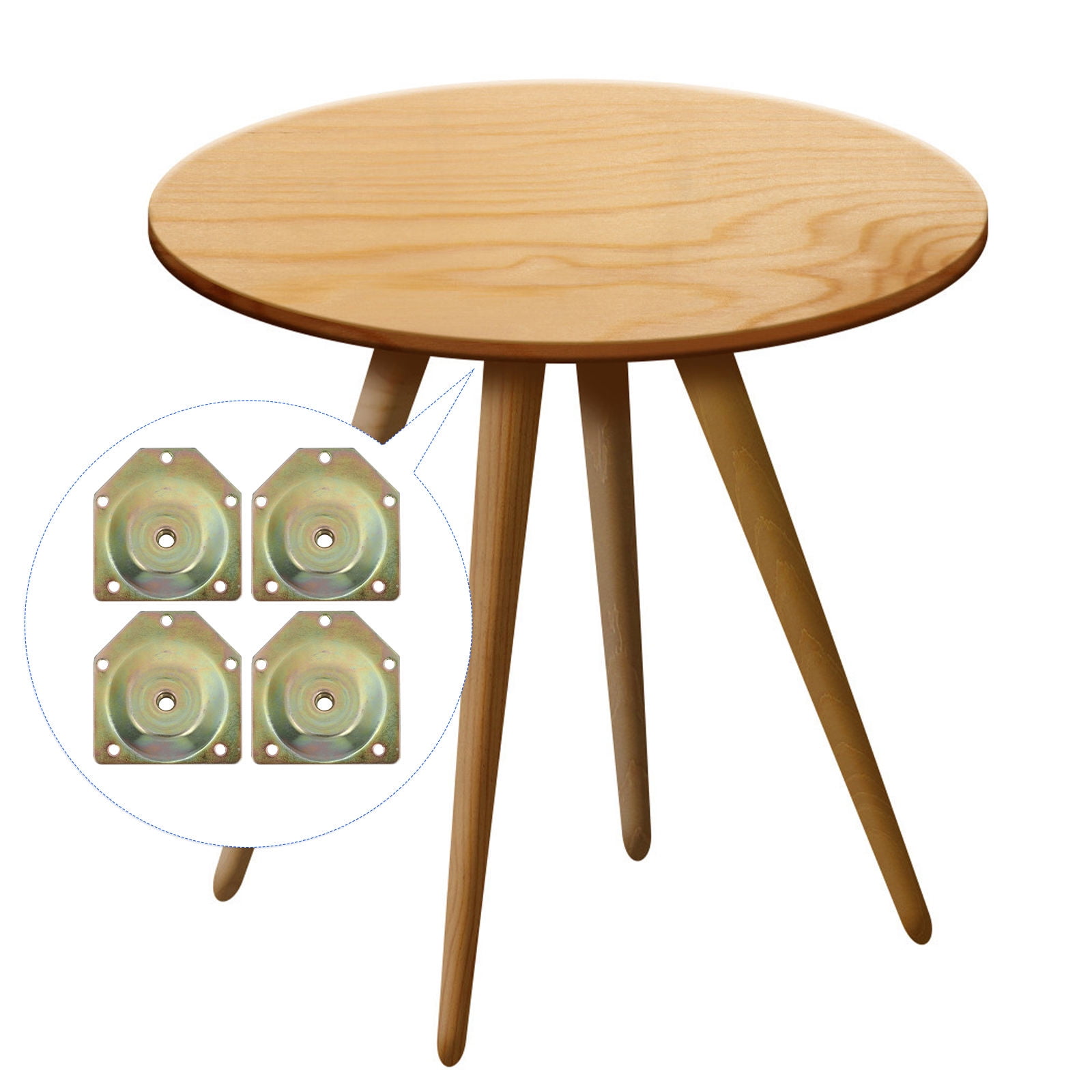 Raindrops 4Pcs Table Leg Mounting Plate Angled 6.9X6.6X0.12Cm 2.71X2 ...