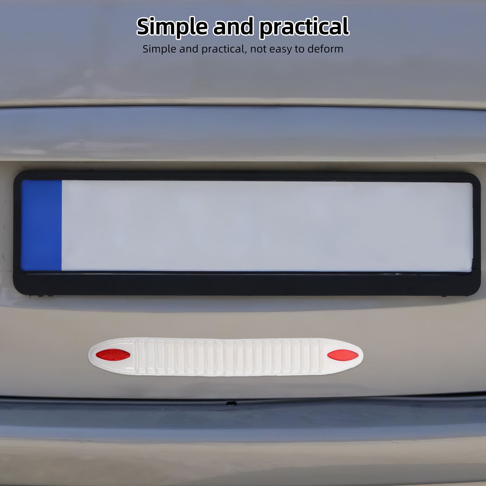 Raindrops 4Pcs Trunk Bumper Protector in White PVC for Car and Pickup ...