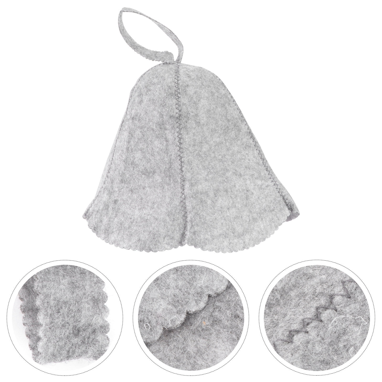 Raindrops 4Set Grey Felt Sauna Cap for Steaming 13x9in - Walmart.com