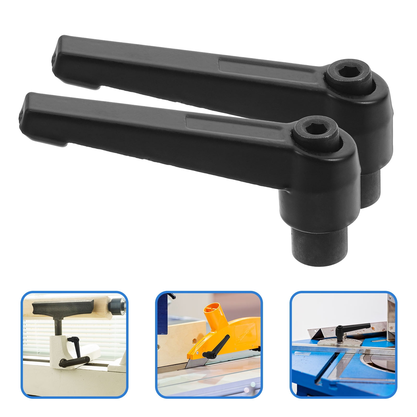 Raindrops 4pcs Adjustable Clamping Lever Handles M8 X 63mm Threaded Male Knobs Locking Rotating ...