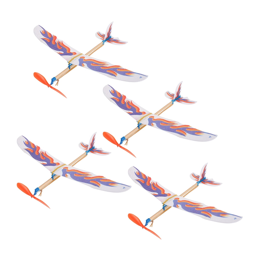 Raindrops 4pcs Band Powered Glider Plane Kit Diy Airplane Model ...
