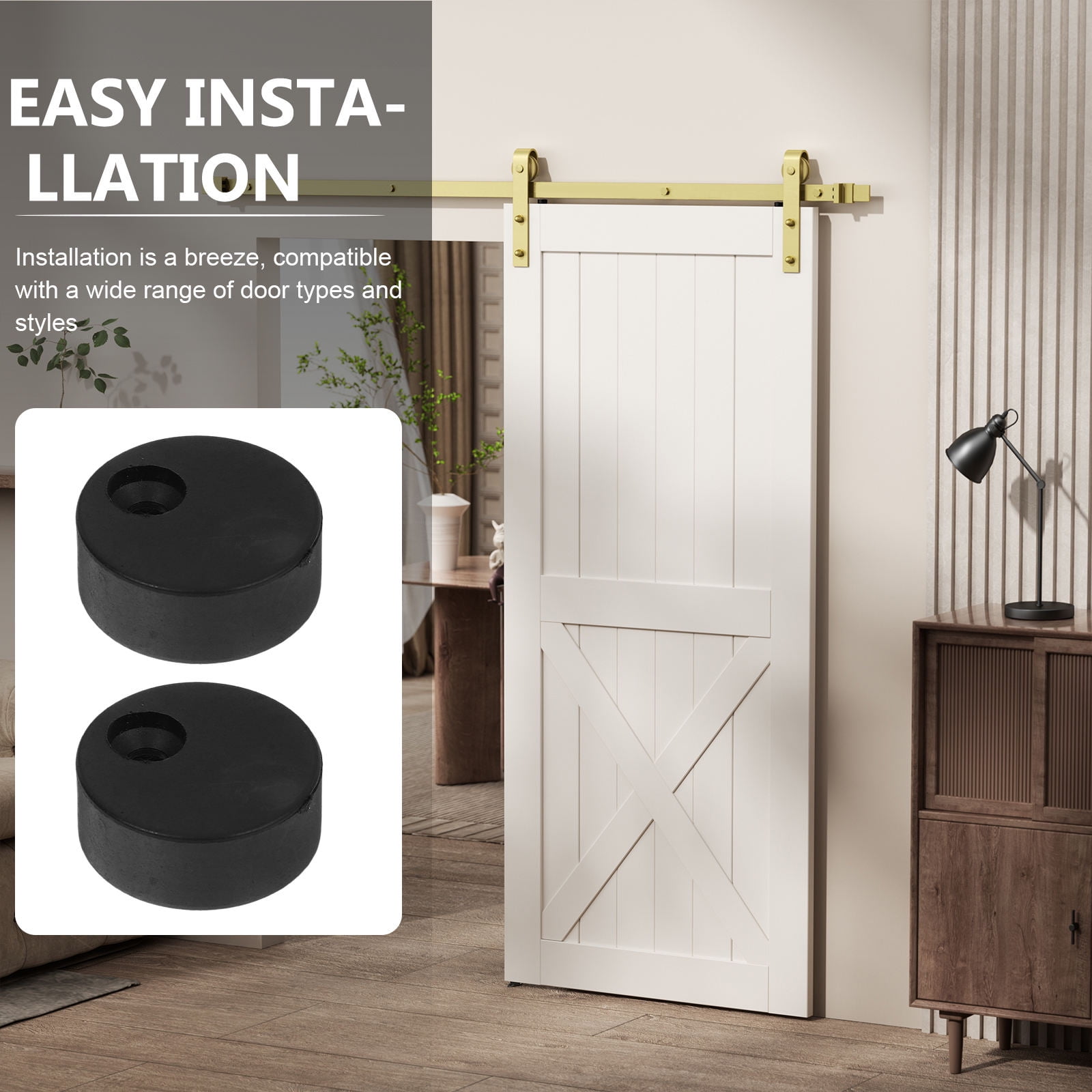 Raindrops 4pcs Barn Door Track Stopper Anti-jump Sliding Door Stop ...