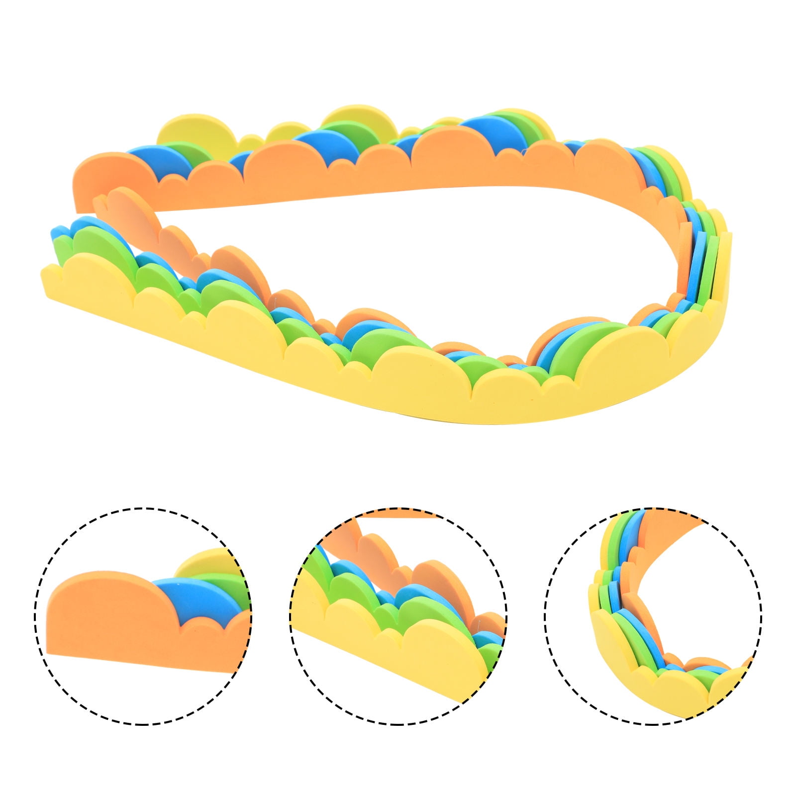 Raindrops 4pcs Bulletin Board Borders Scalloped Classroom Decorations ...