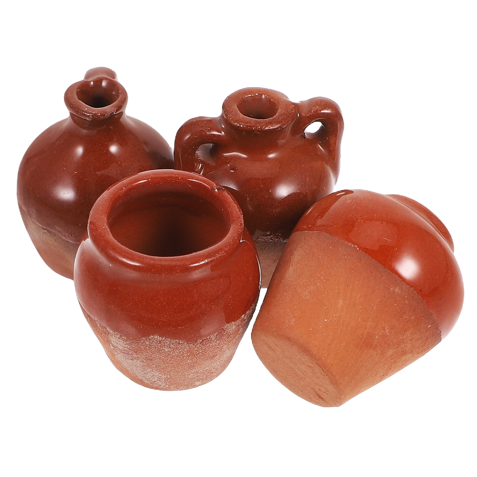 Raindrops 4pcs Clay Plant Pots Miniature Flower Pots Ceramic Plant Pots ...