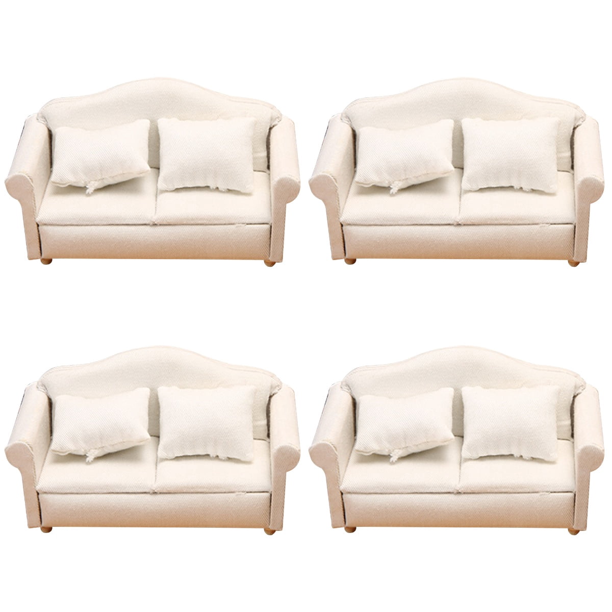Raindrops 4pcs Doll House Miniature Couch Model Living Room Funiture 1: ...