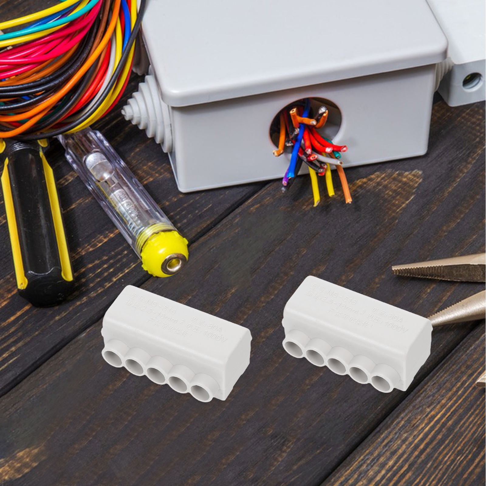 Raindrops 4pcs Electrical Connection Strip Quick Terminal Block Quick ...