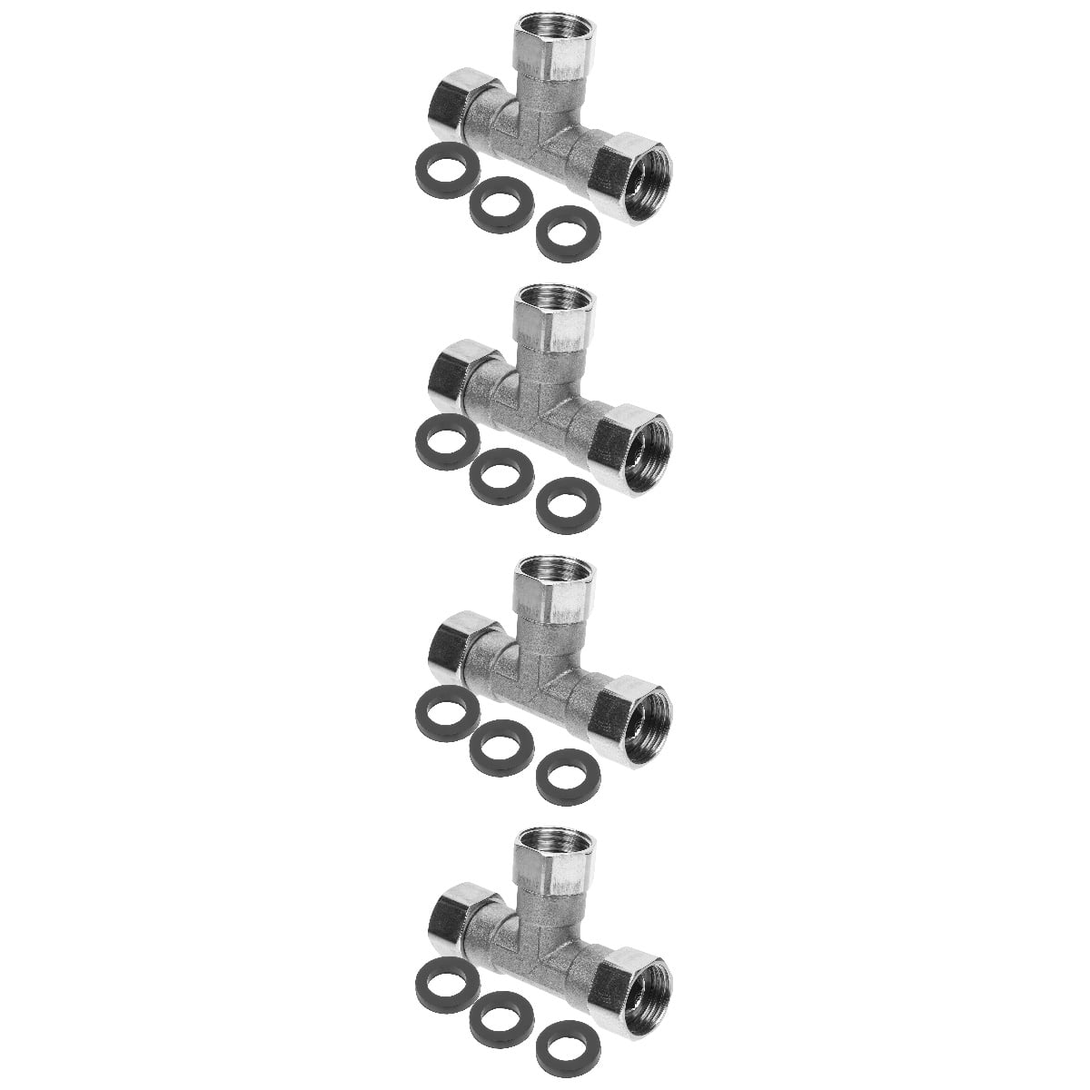 Raindrops 4pcs Faucet Splitter 3-way Hose Diverter Washing Machine ...