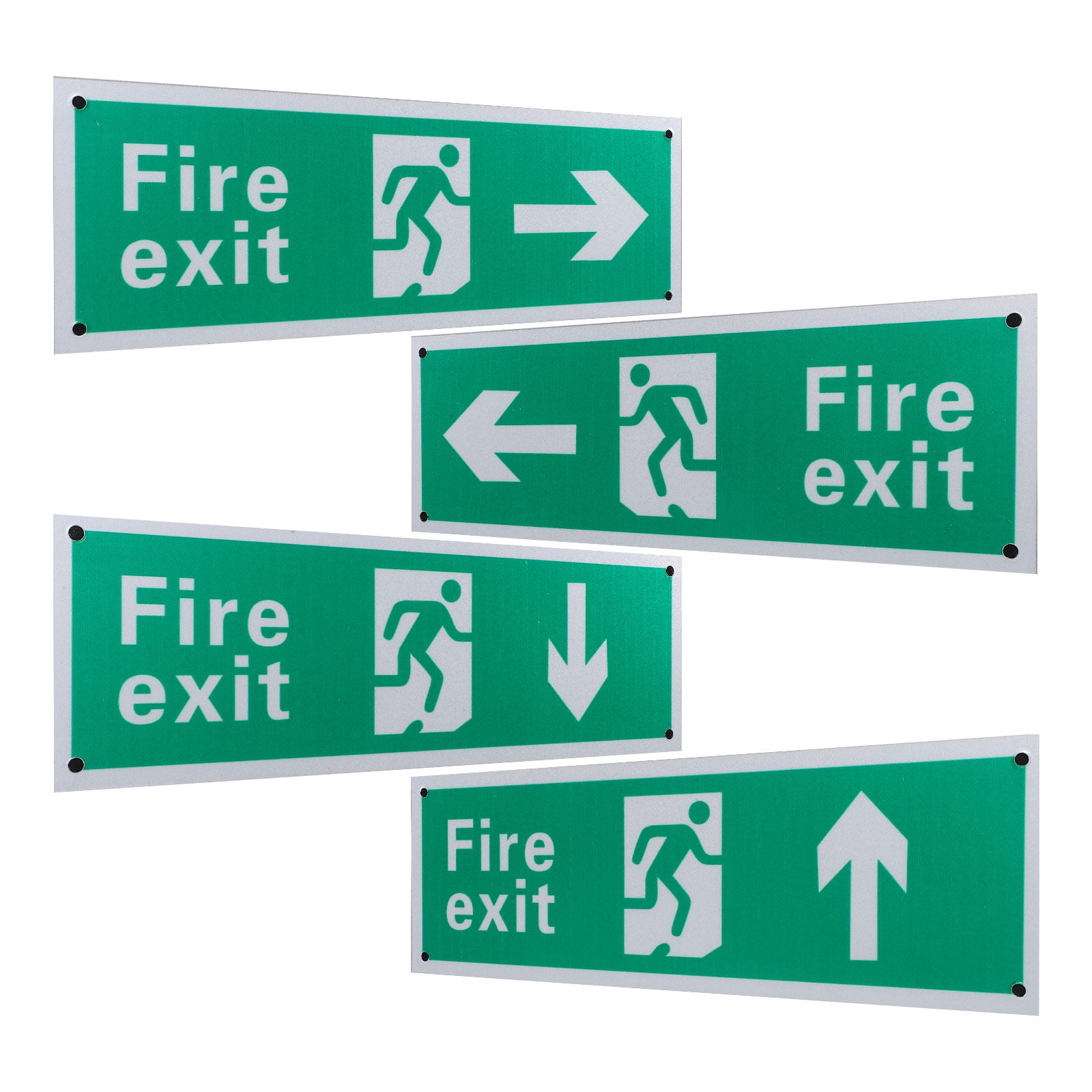 Raindrops 4pcs Fire Exit Signs Adhesive Exit Sticker Fire Exit ...