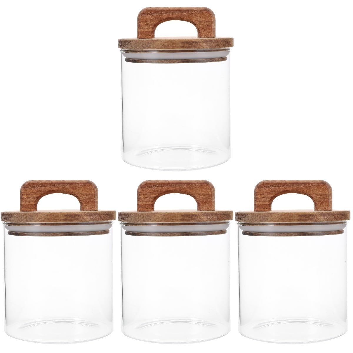 Raindrops 4pcs Glass Canister Glass Tea Container Clear Storage ...