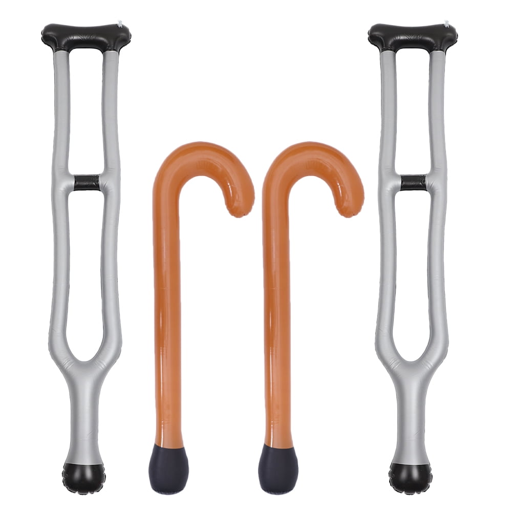 Raindrops 4pcs Inflatable Crutches PVC Inflatable Toy Creative Walking ...