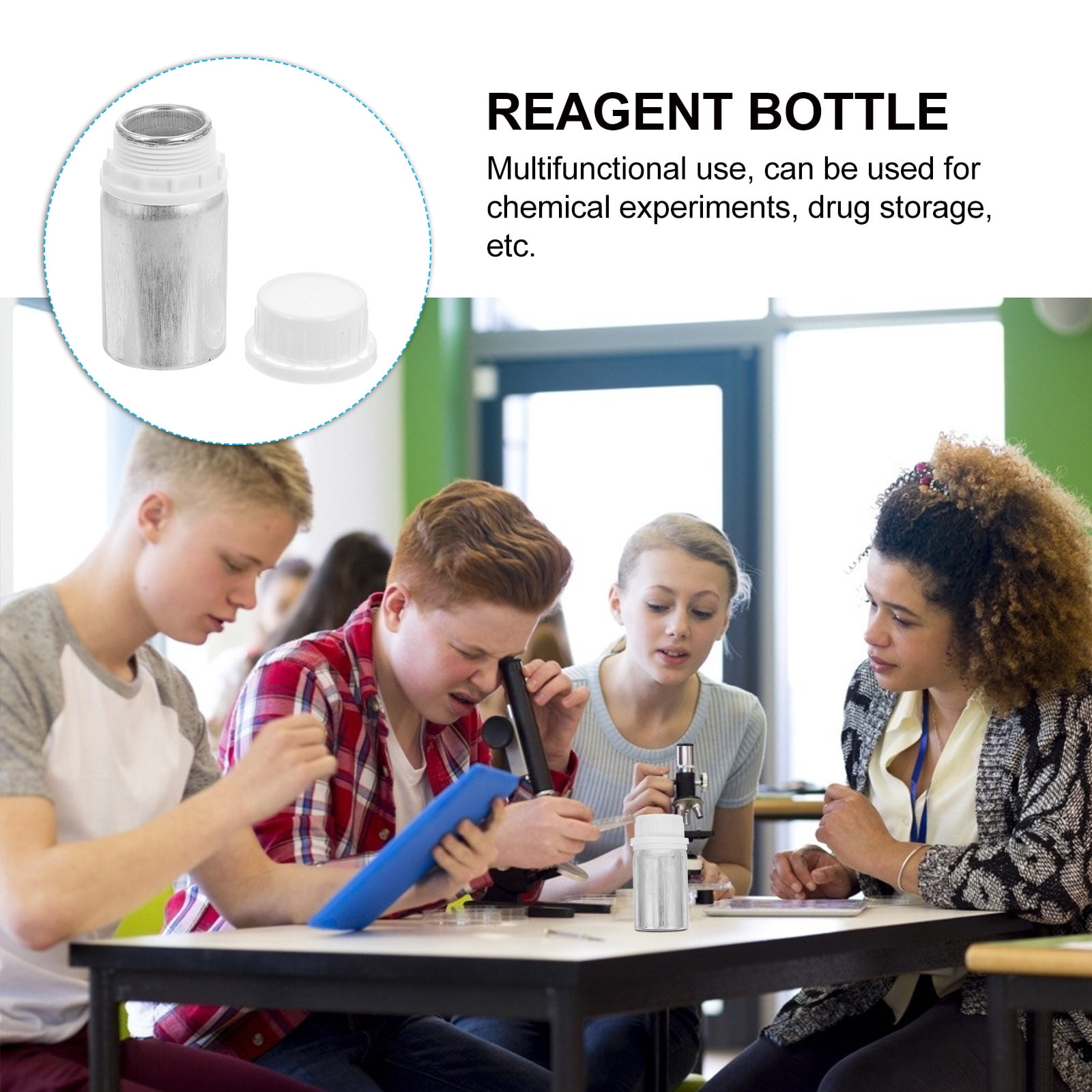 Raindrops 4pcs Laboratory Reagent Bottle Liquid Storage Containers ...