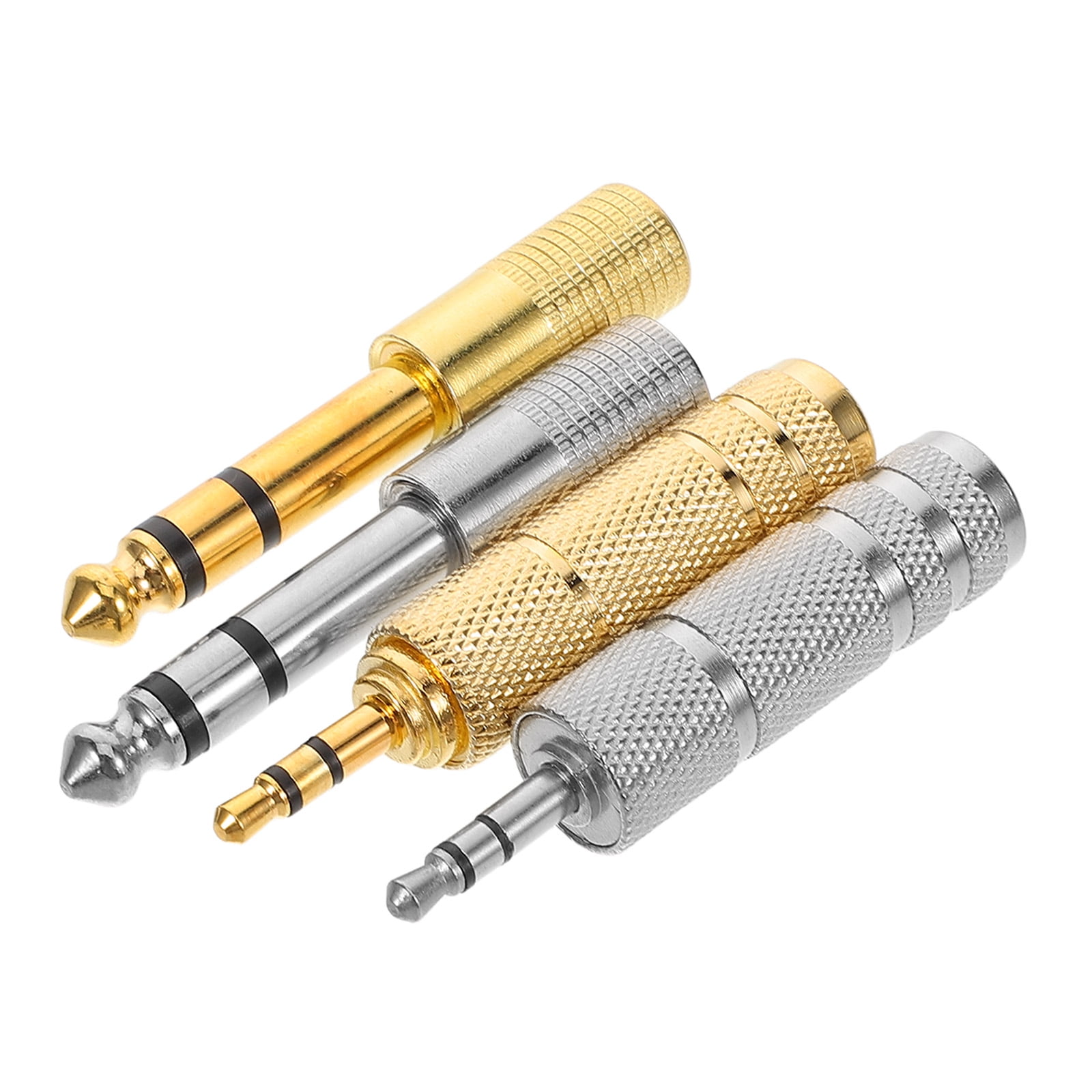 Raindrops 4pcs Metal Audio Adapter for Microphone Jack Conversion ...