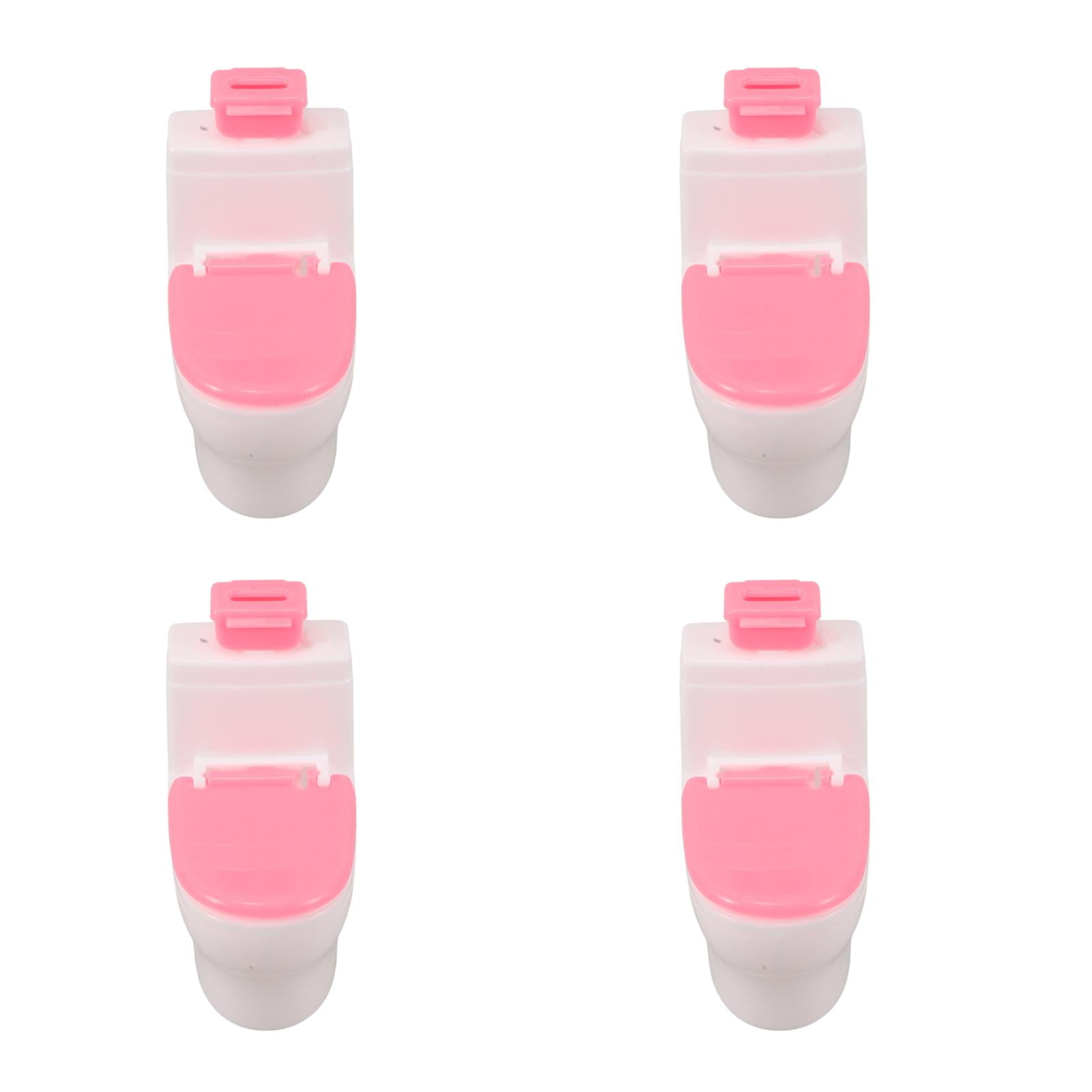 Raindrops 4pcs Miniature Dollhouse Toilet with Paper Holder Realistic ...