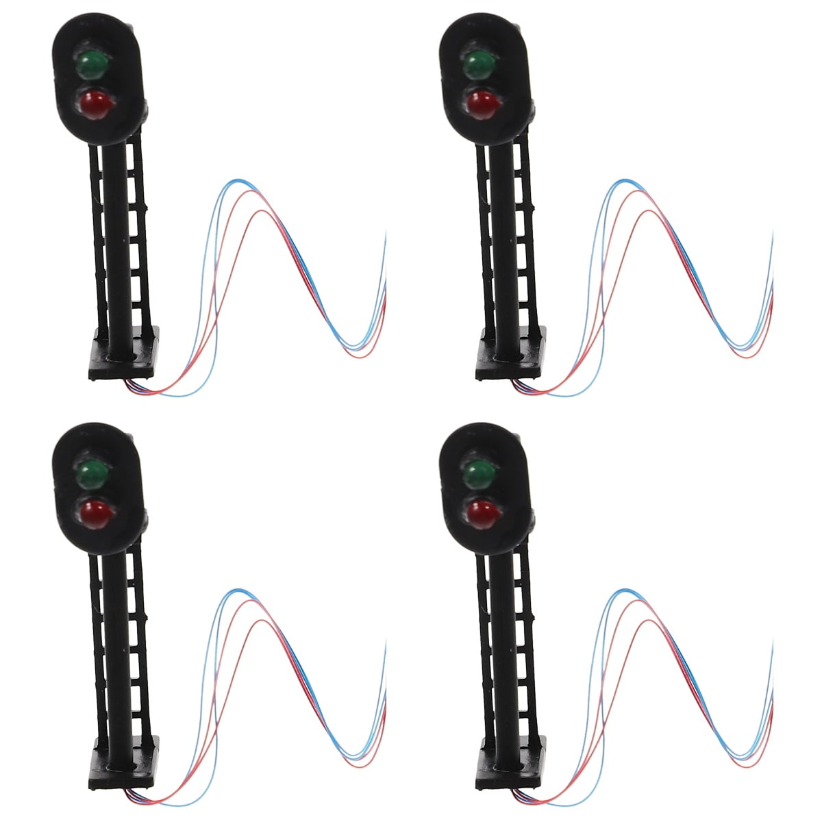 Raindrops 4pcs Miniature Traffic Light Railroad Architectural Model Diy ...