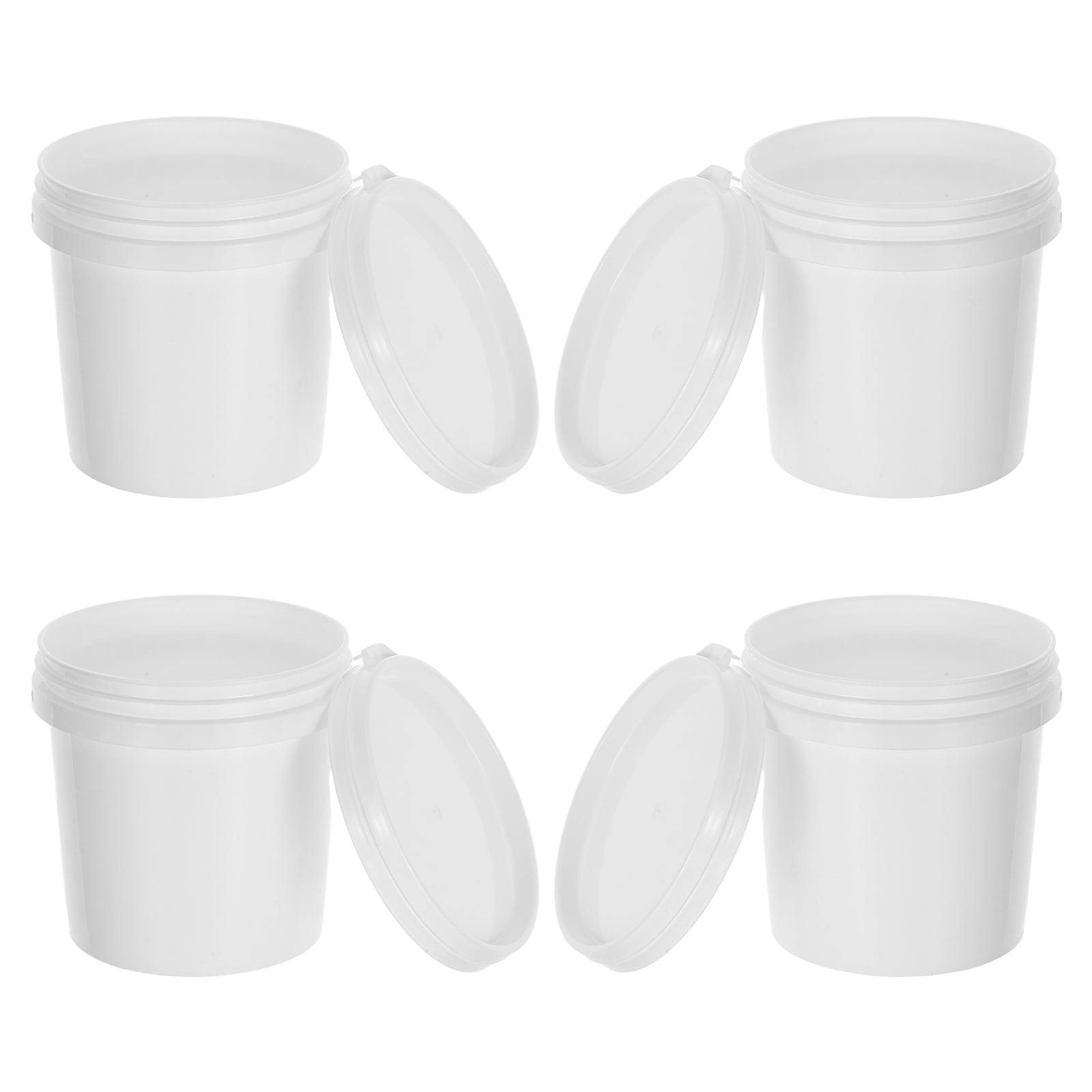 Raindrops 4pcs Plastic Bucket 500ml Pail Container with Lid Paint Cans ...