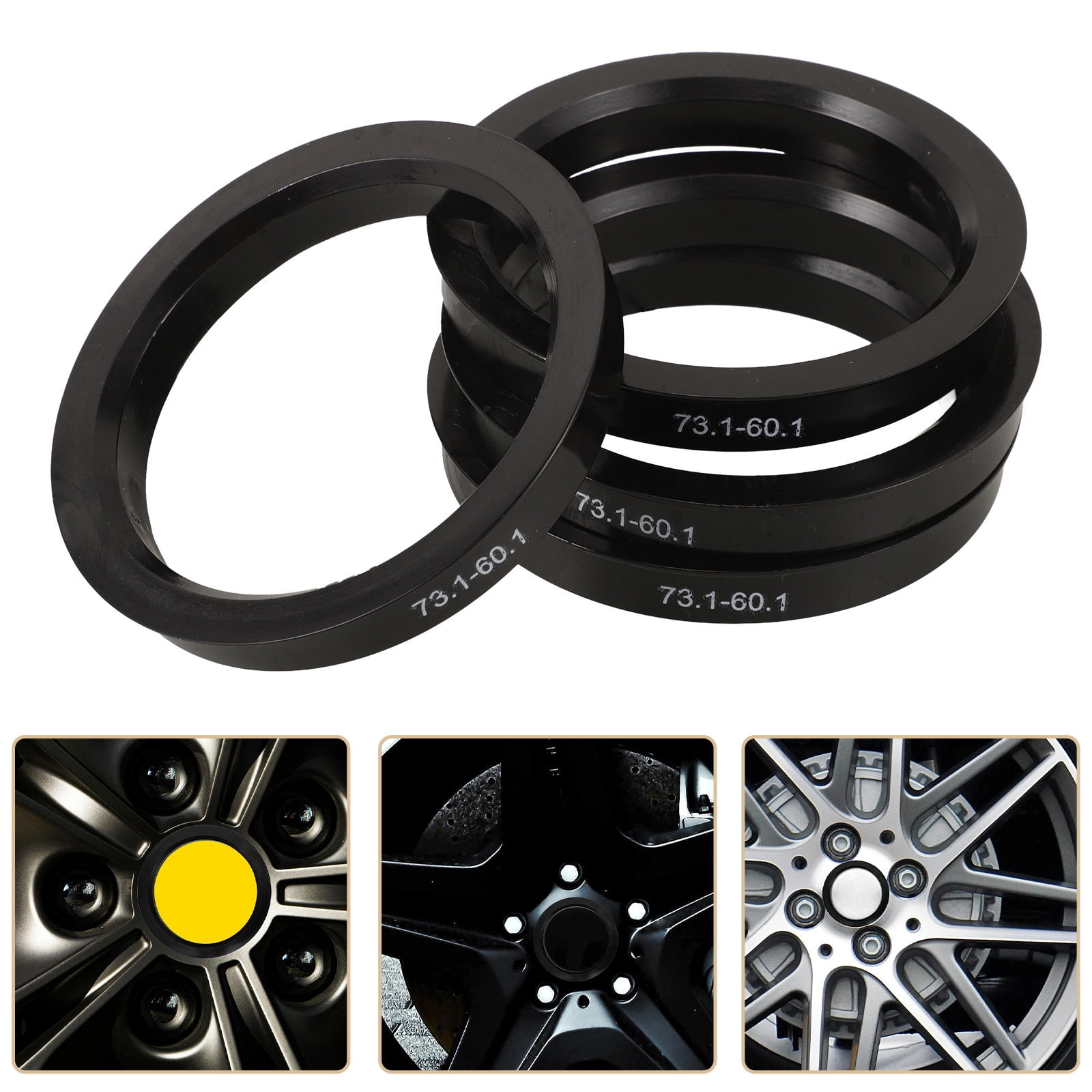 Raindrops 4pcs Plastic Hub Rings Auto Exterior Decorations Car Hub ...
