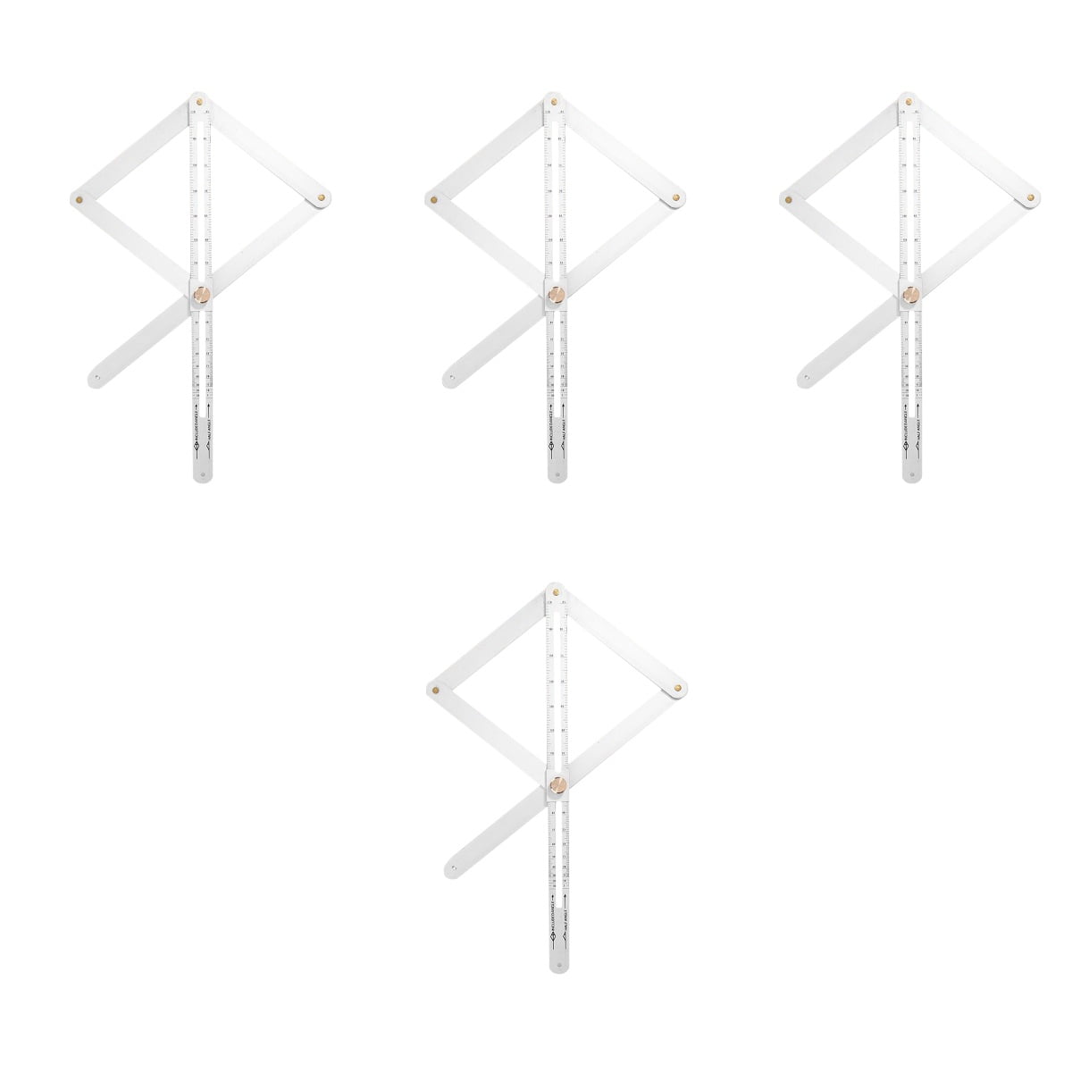 Raindrops 4pcs Protractor For Woodworking Long Miter Measuring Tool ...