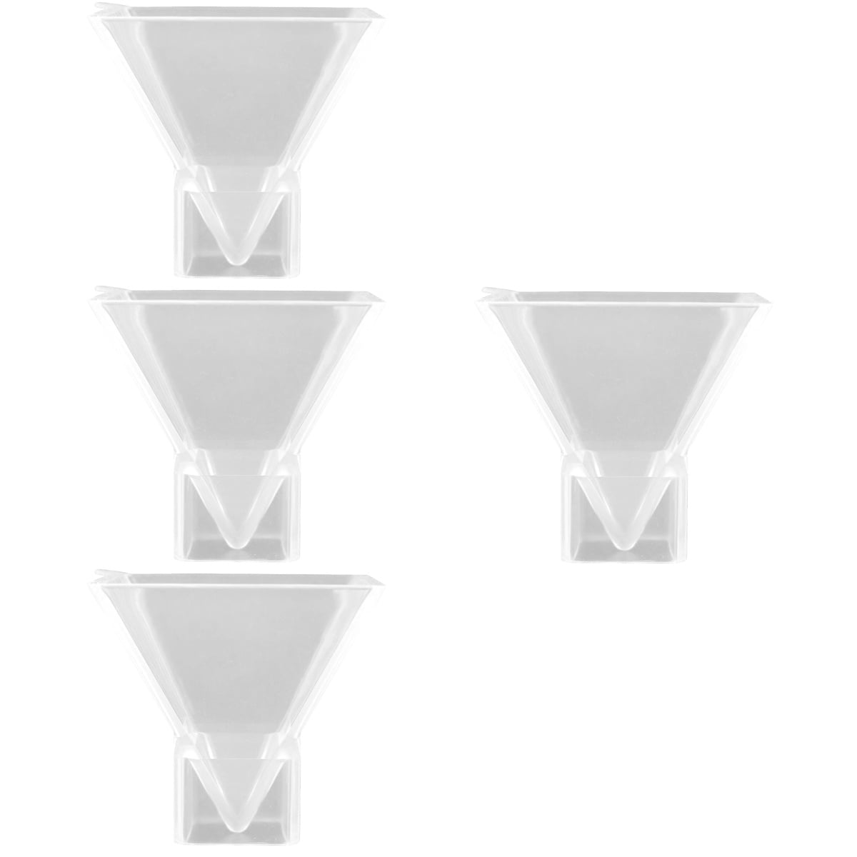 Raindrops 4pcs Pyramid Silicone Pyramid Ornament Casting Reusable Clear ...